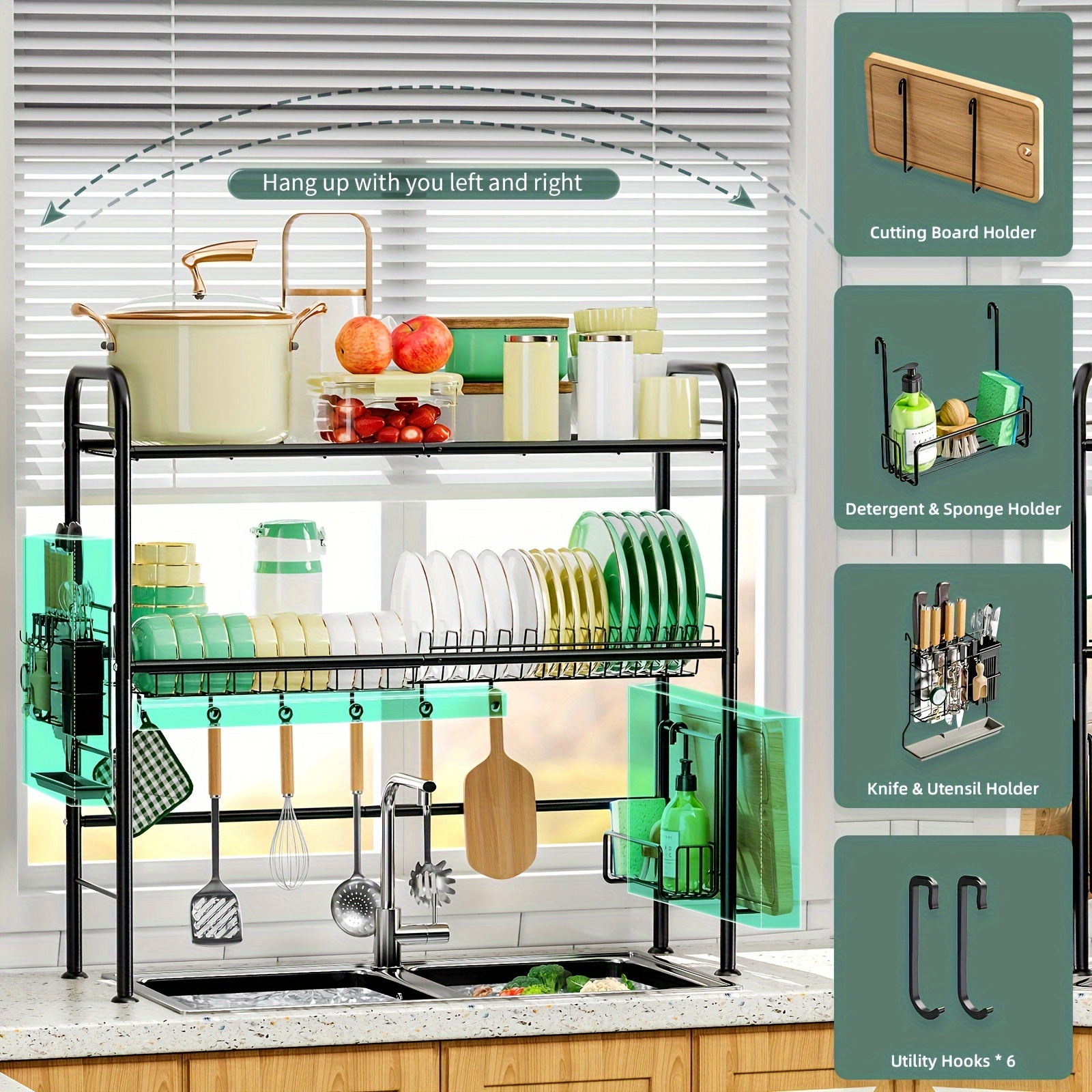 Over Sink Dish Drying Rack, Large Dish Drying Rack Over The Sink Dish ...