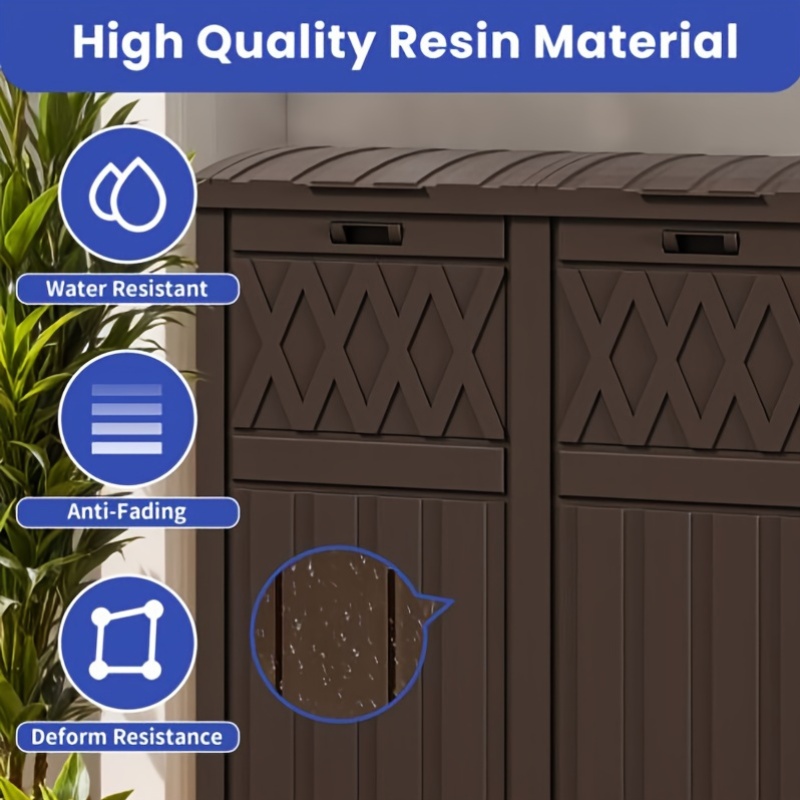 61 gallon Dual compartment Outdoor Trash Bin Concealed Waste - Temu