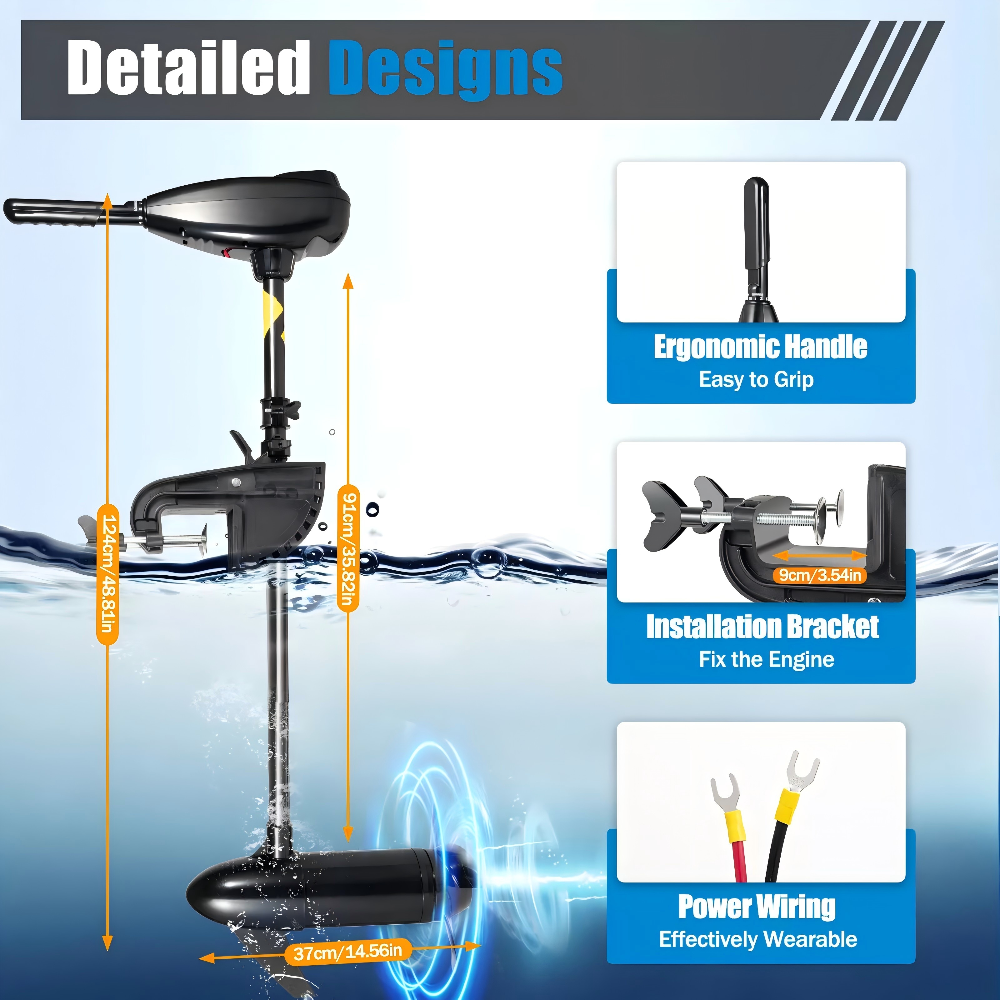 Motor Eléctrico Remolque 80 Libras 12 Popa Compacto - Temu