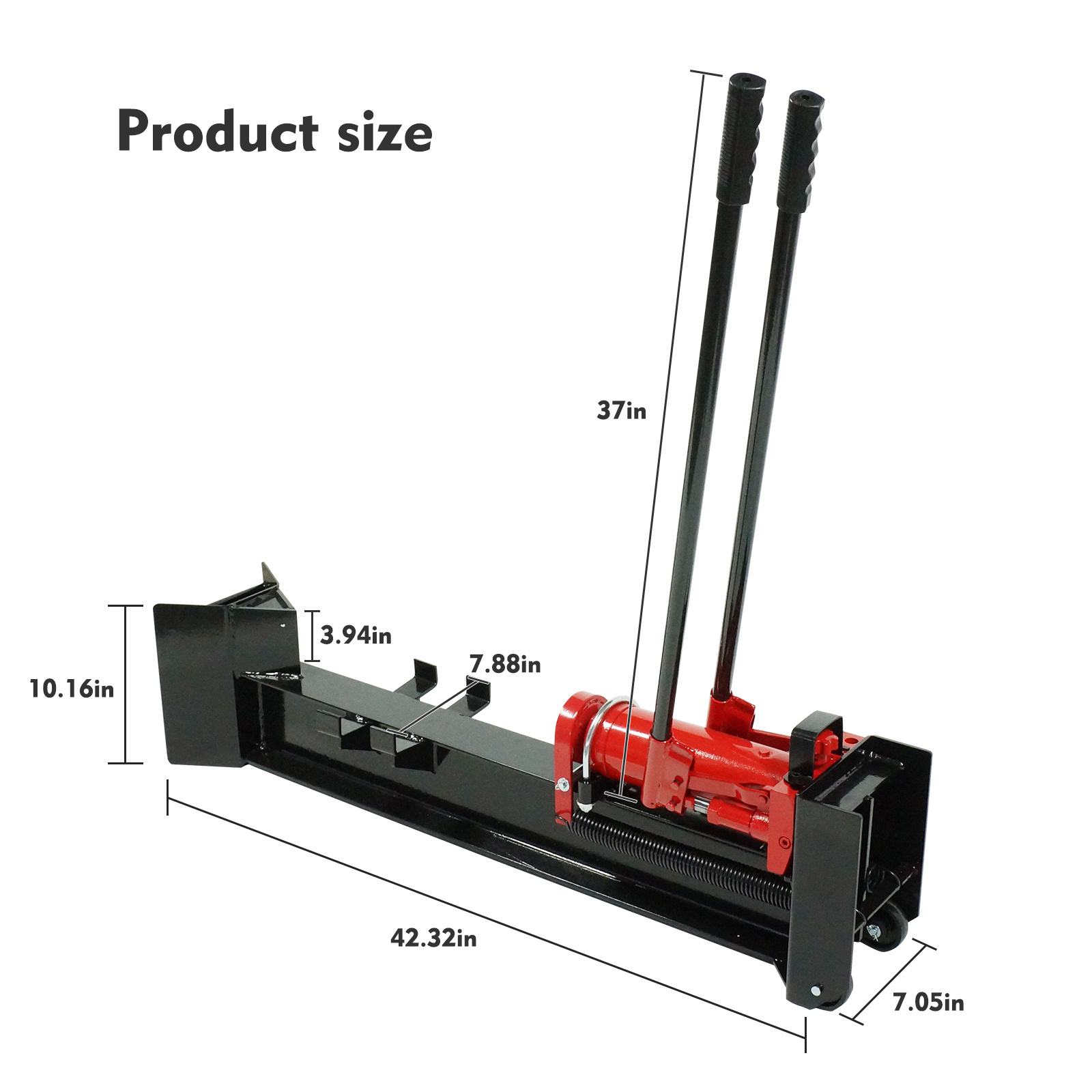 12 ton hydraulic log splitter - manual wood splitter, horizontal ...