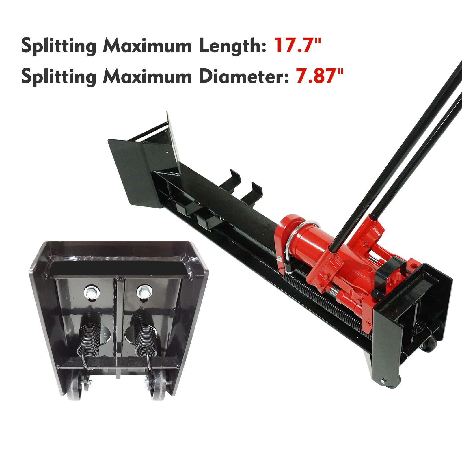 12 ton hydraulic log splitter - manual wood splitter, horizontal ...