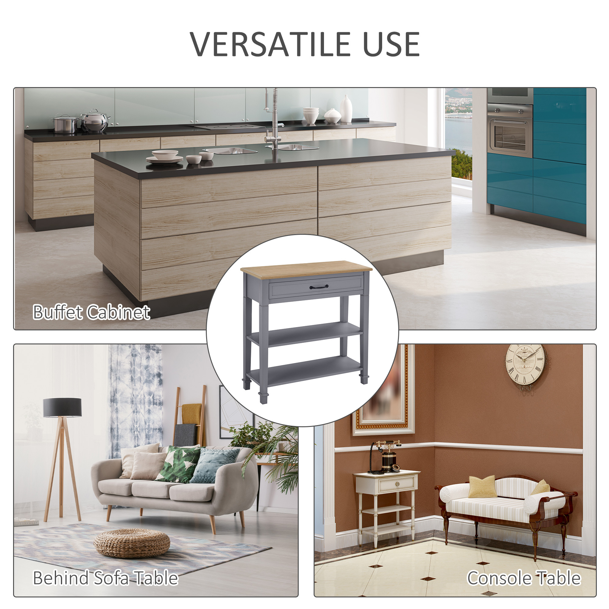 Sofa Console Entry Hallway Table Drawer - Temu