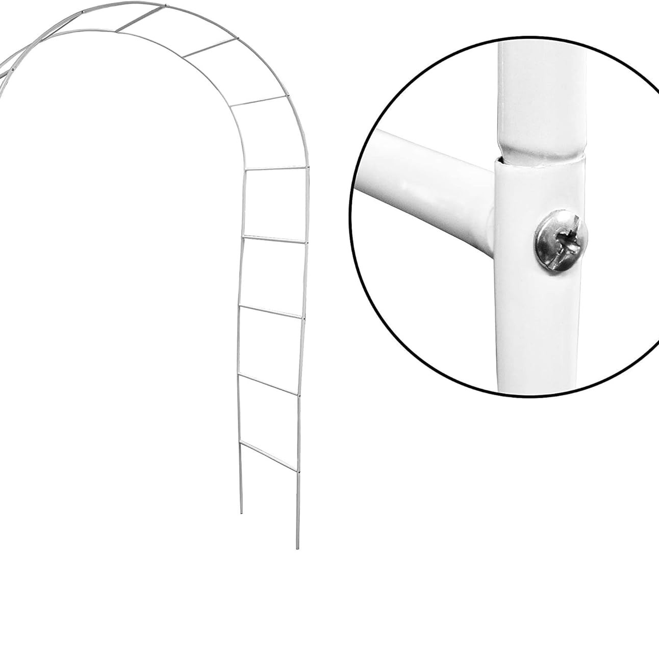 white metal arch garden garden arch trellis wedding - Temu