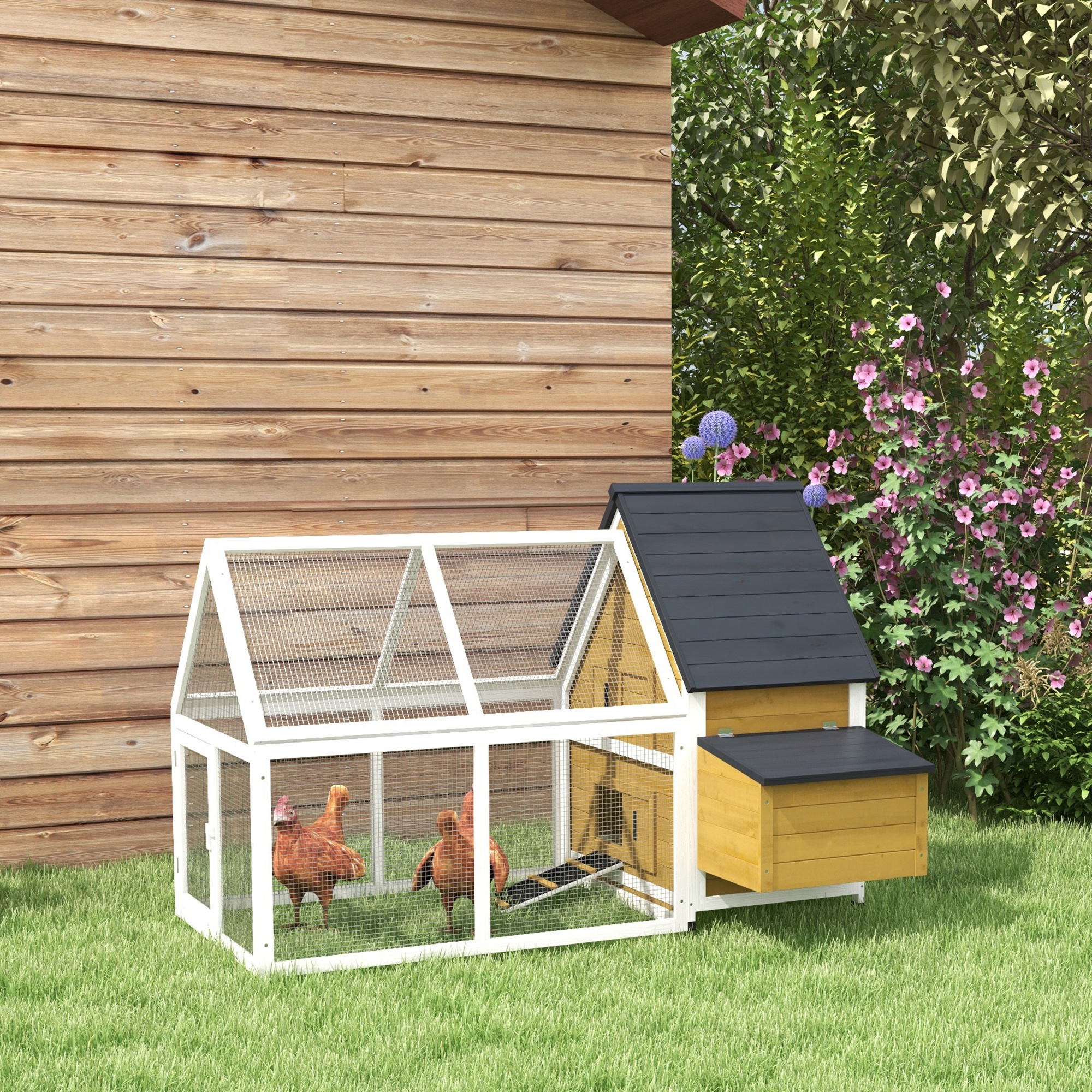 Chicken Coop Wooden Detachable Run Outdoor Chicken - Temu