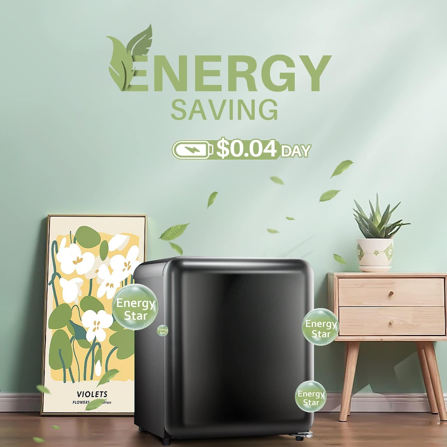 Retro Mini Fridge Freezer 1.7 Cu. Ft. Small Refrigerator - Temu