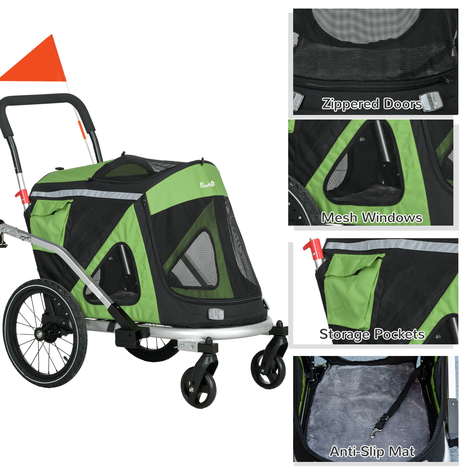 1 Bike Trailer Foldable Dog Bike Stroller Aluminum - Temu