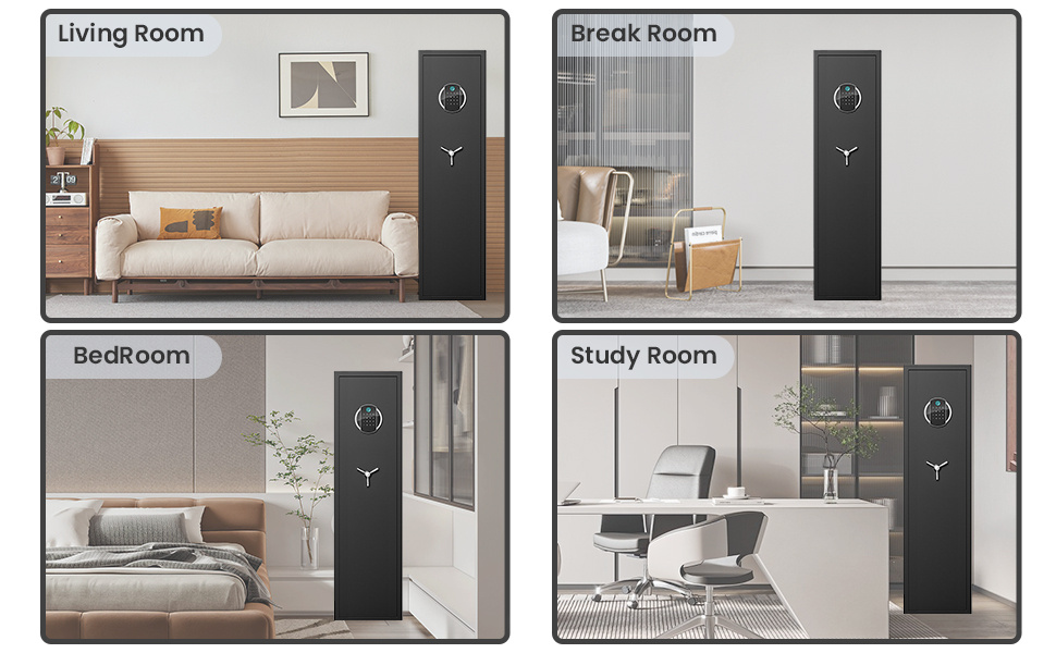 54'' gun safe, 3-5 gun biometric fingerprint rifle safe, gun safes for ...