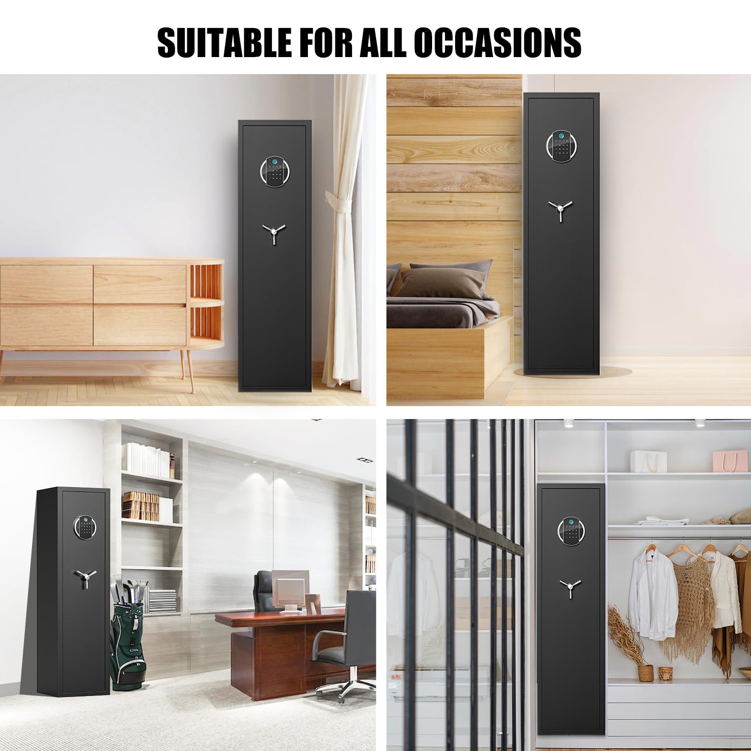 54'' gun safe, 3-5 gun biometric fingerprint rifle safe, gun safes for ...