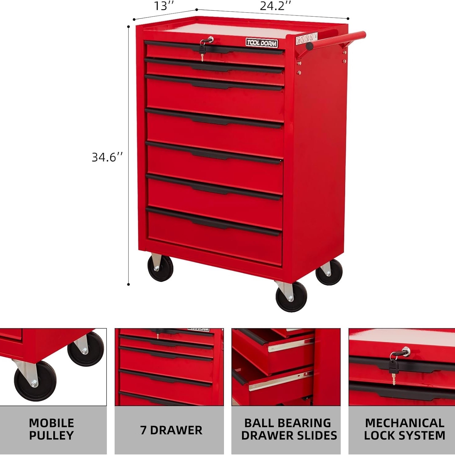 Tool Cabinet Tool Cart 5 7 Drawers Wheels Metal Rolling Tool - Temu