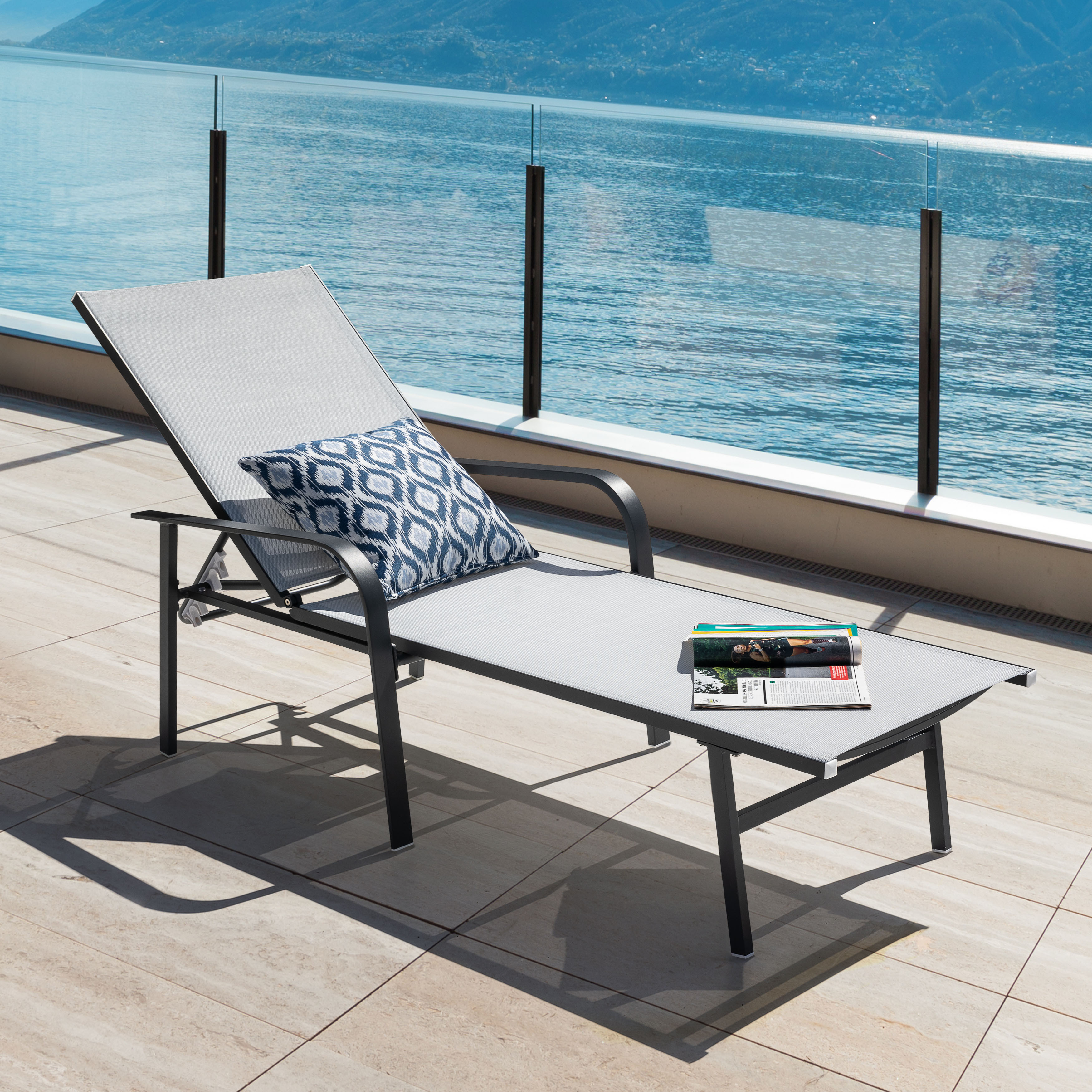 Aluminum Chaise Lounge Outdoor Lounge - Temu