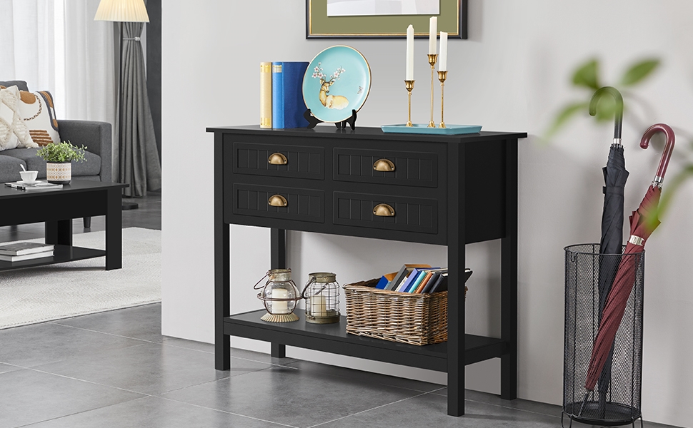 chic 4 drawer console table double - Temu
