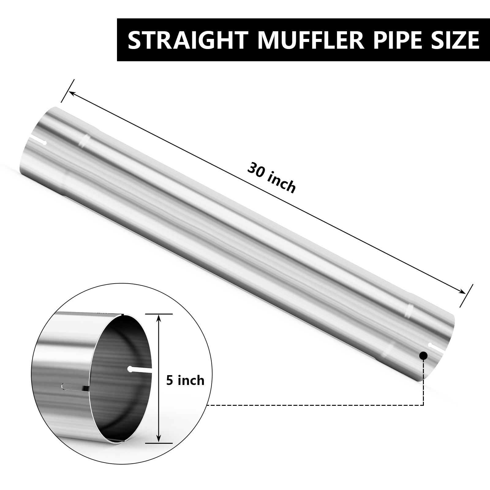 A Auto Straight Muffler Pipe Stainless Steel - Temu