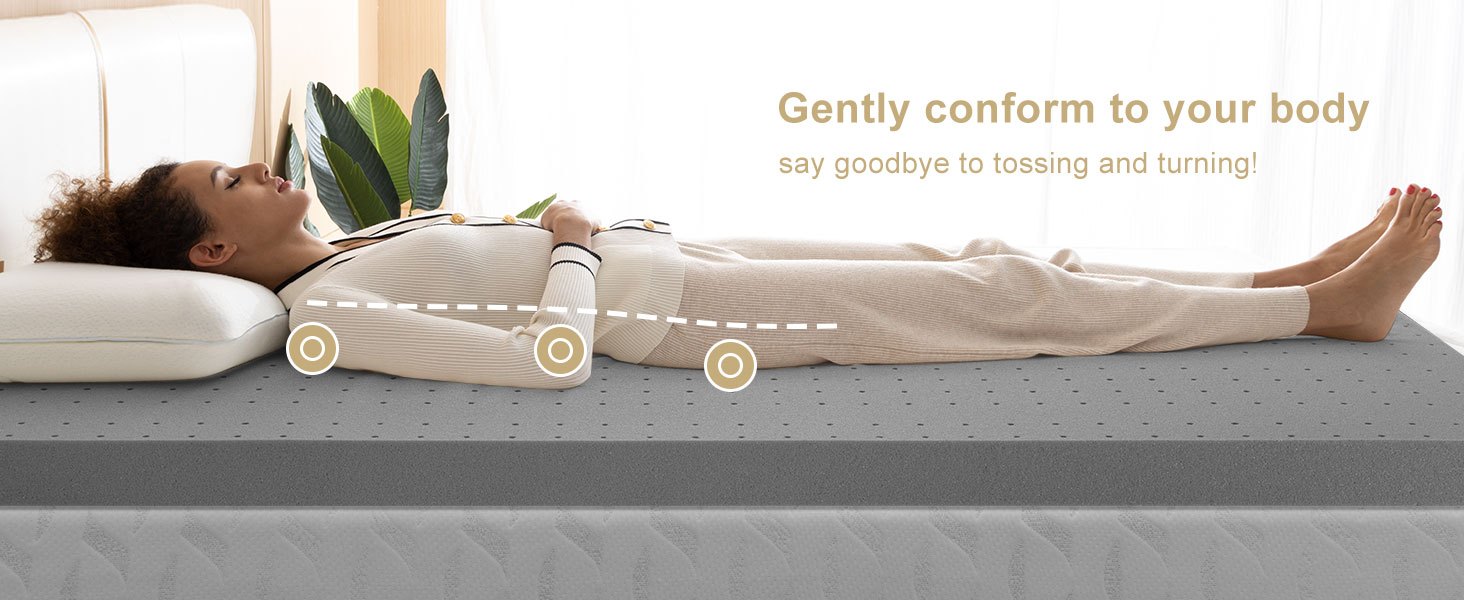 Mattress Topper Medium Firm Bamboo Memory Foam Cooling - Temu