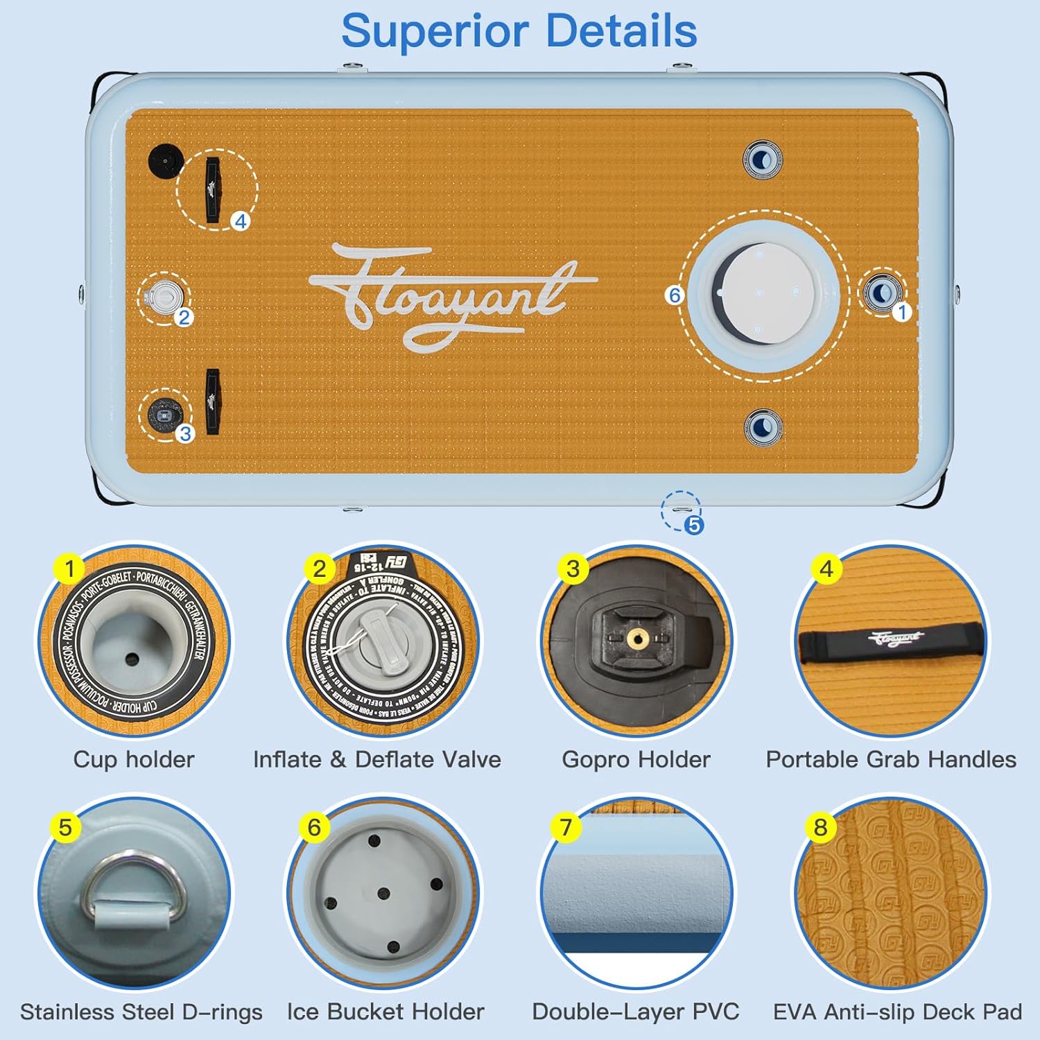 Inflatable Dock Platform Floating Party Raft Lake Float - Temu