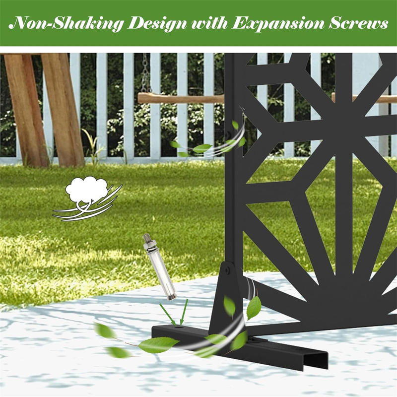 Metal Privacy Screens Panels Free Standing Freestanding - Temu