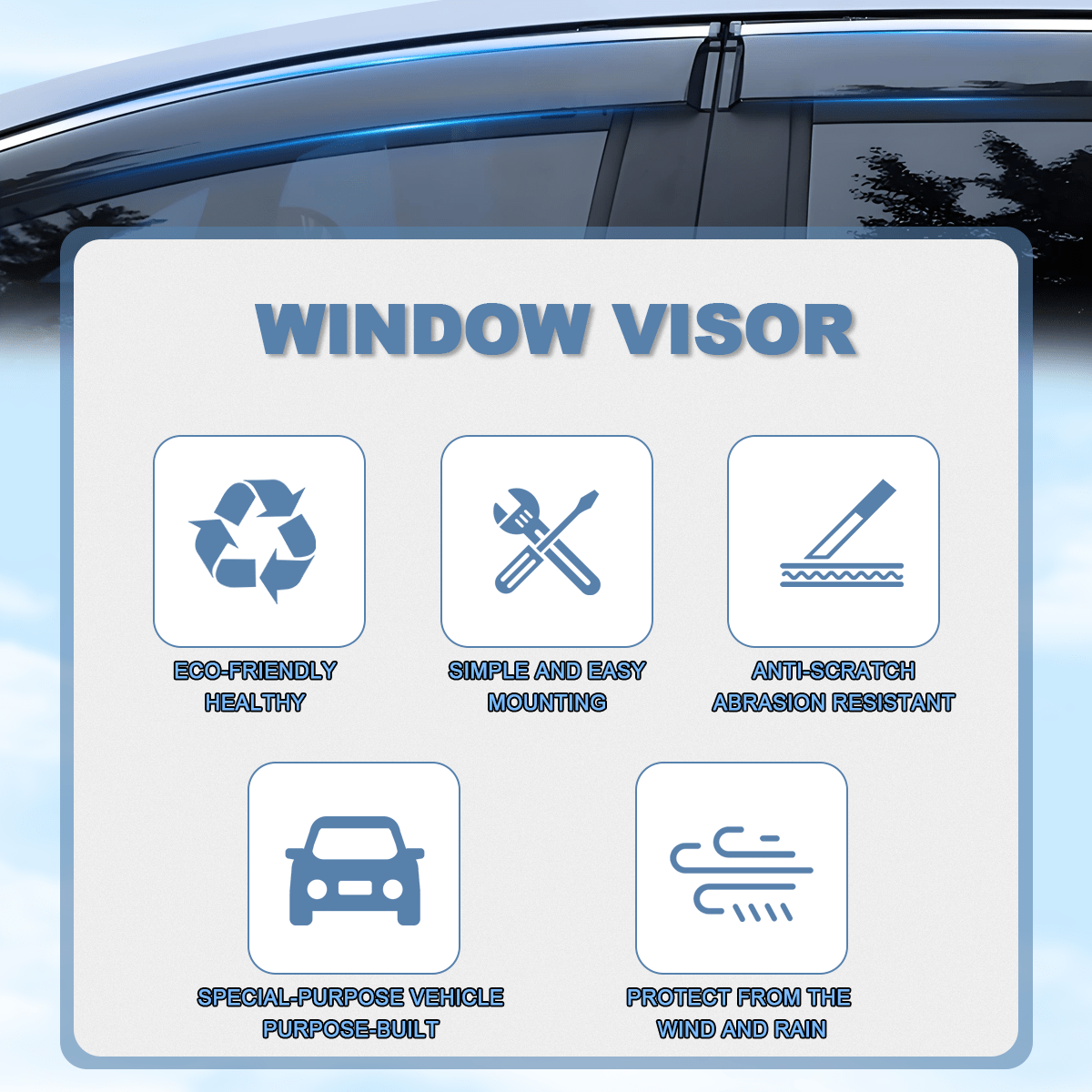 Window Visors Weather Rain Deflector - Temu