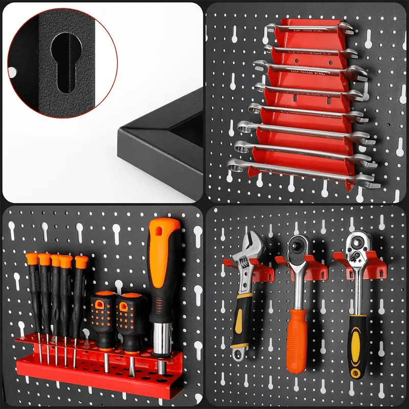 Metal Garage Pegboard Tool Board Utility Hooks Overhead - Temu