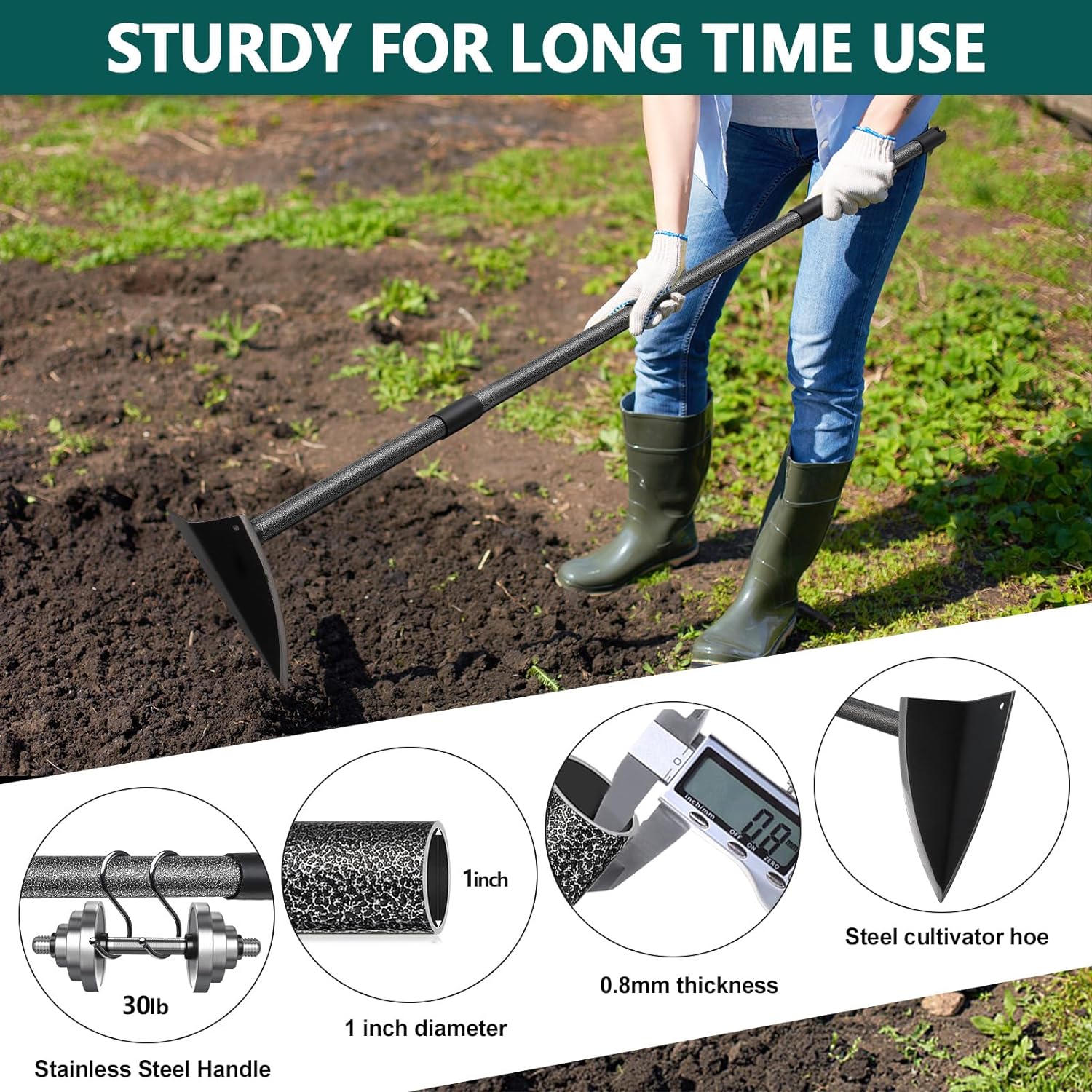 Hoe Garden Tool Hoe Gardening Weeding Tool Temu