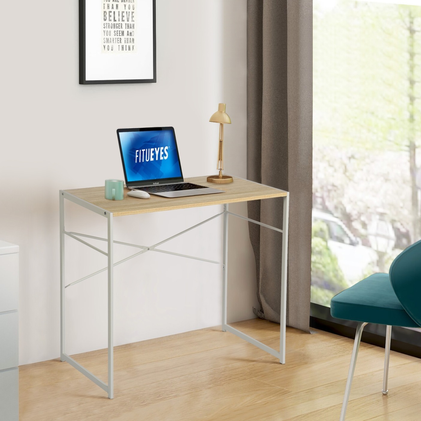 39.4 computer desk simple sturdy laptop table Temu