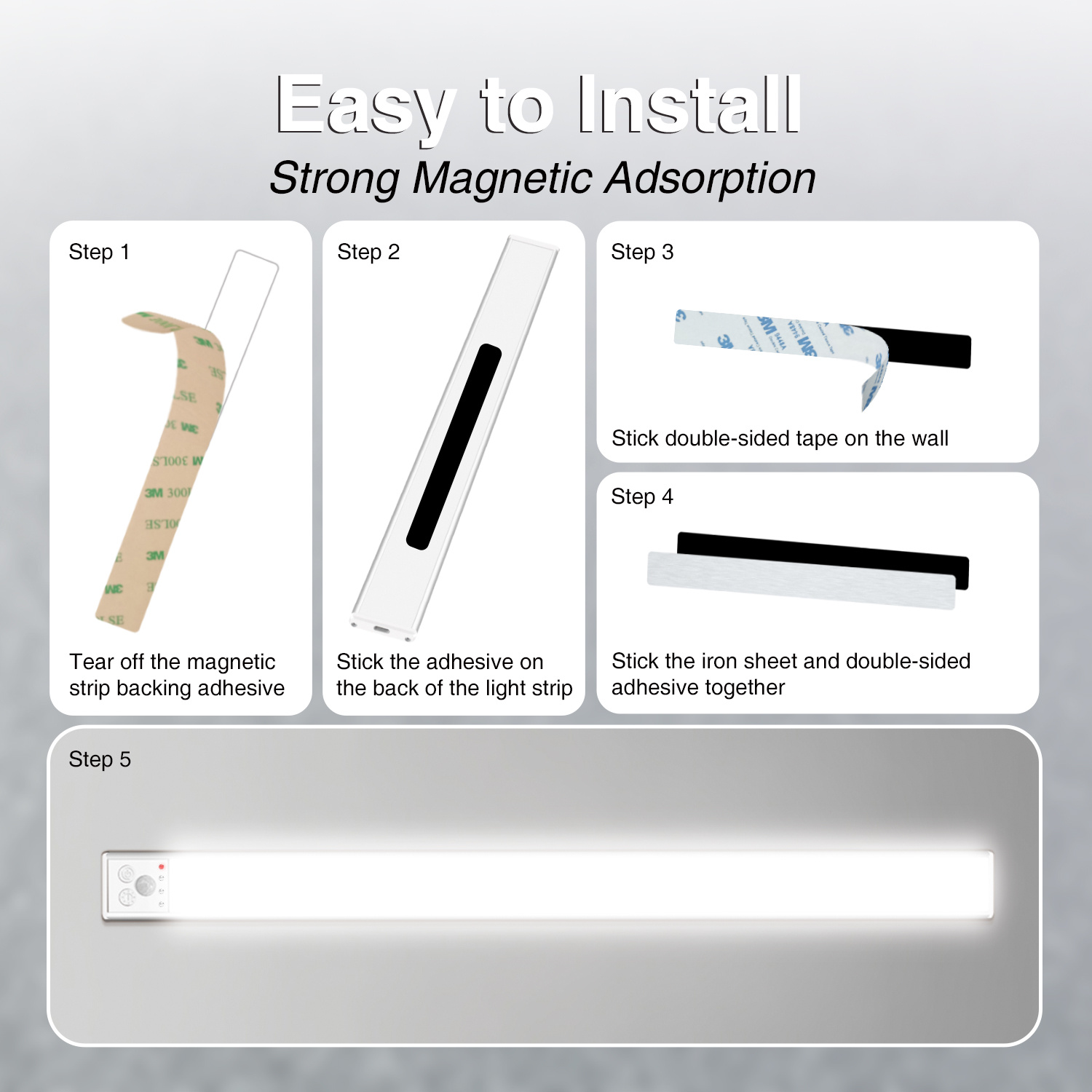 Magnetic Led Intelligent Human Body Strip Sensor Light - Temu