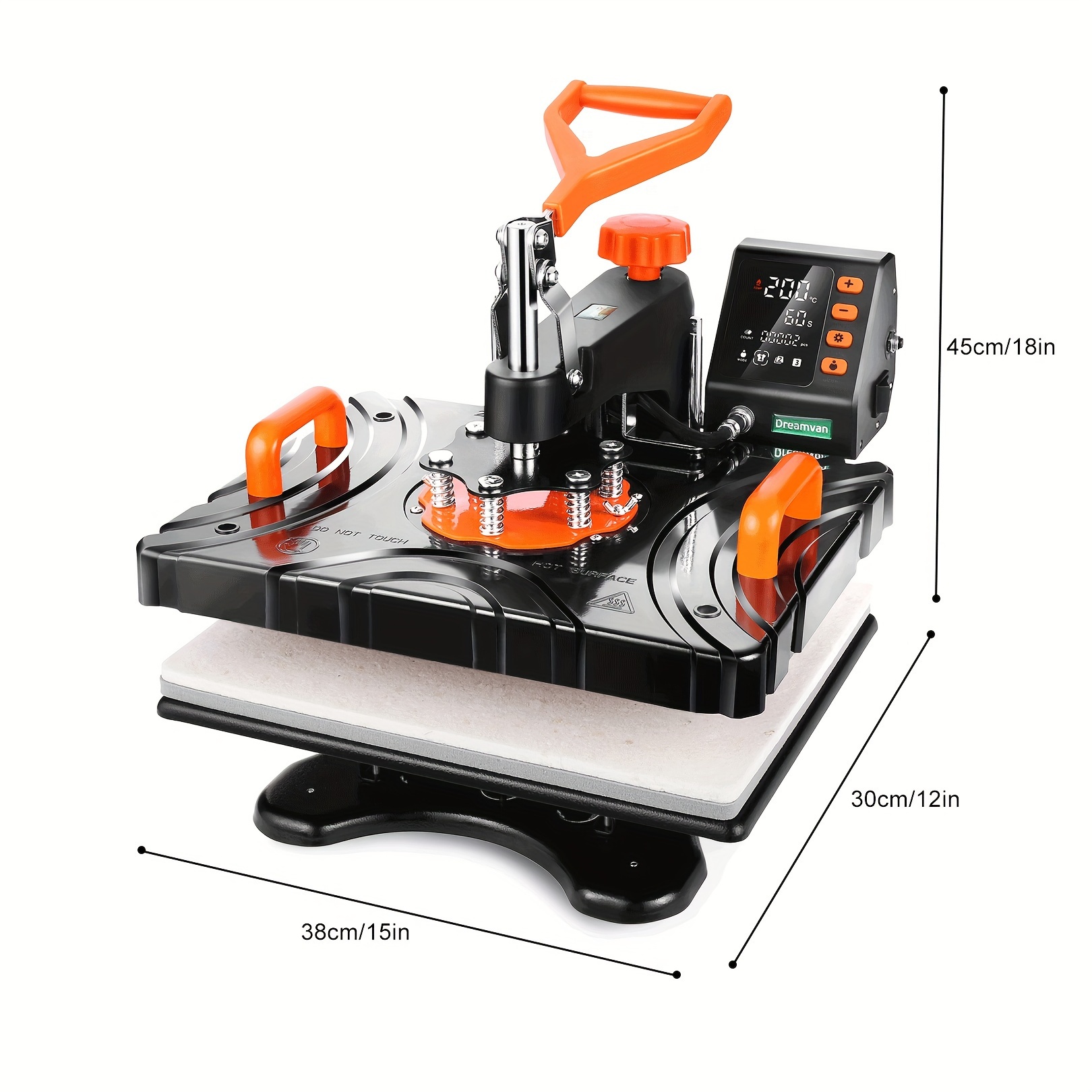 8 in 1 heat press 15 x12 multifunctional tshirt printing machine ...