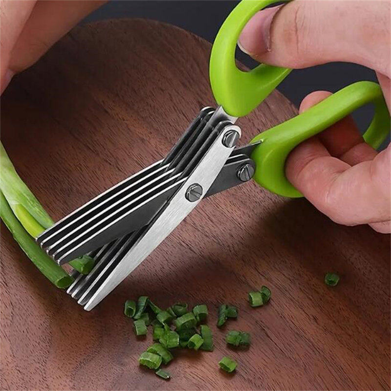 Kitchen Knives Multi Functional Stainless 5 Layers Scissors - Temu