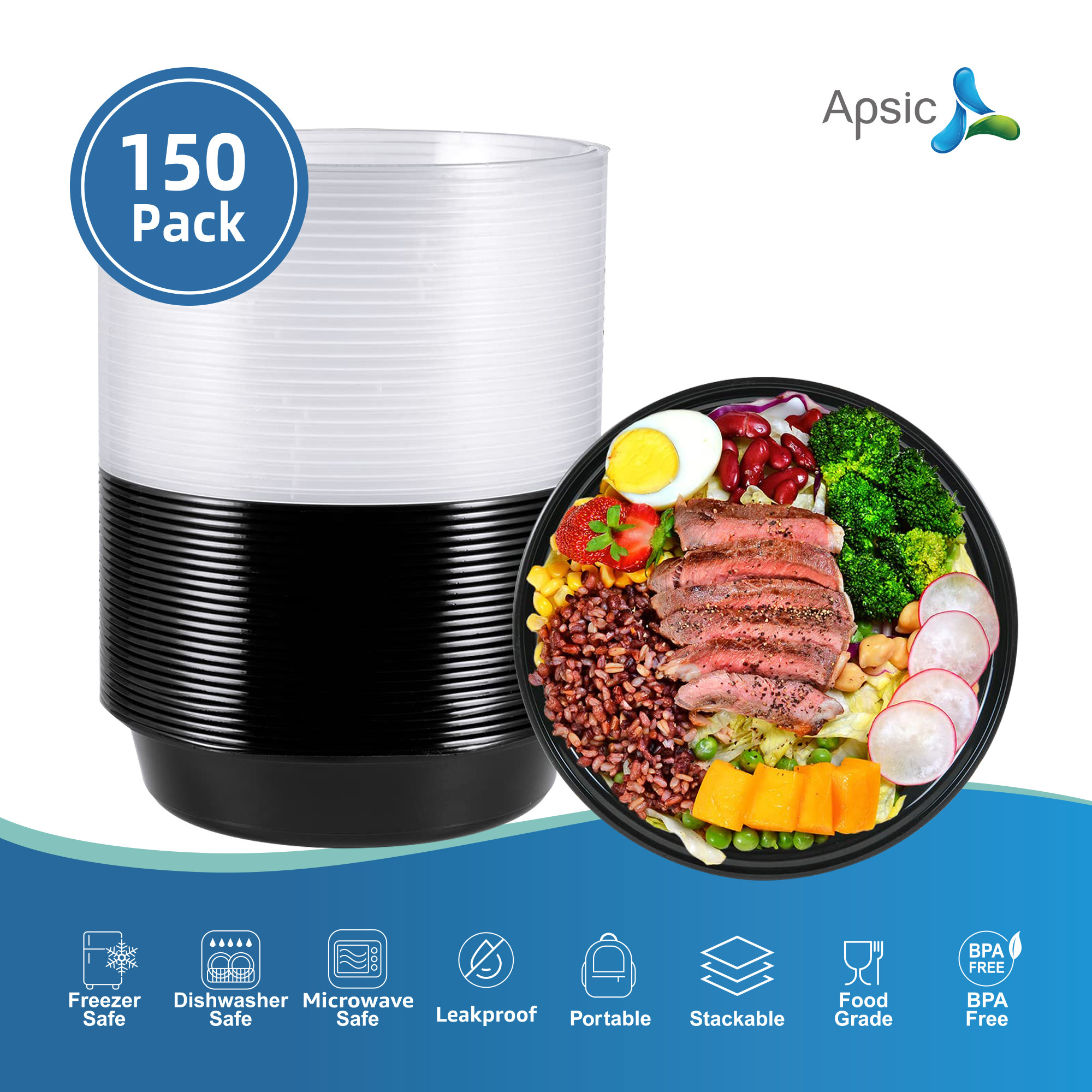 Plastic Round Food Container Lid Reusable take Food Storage - Temu