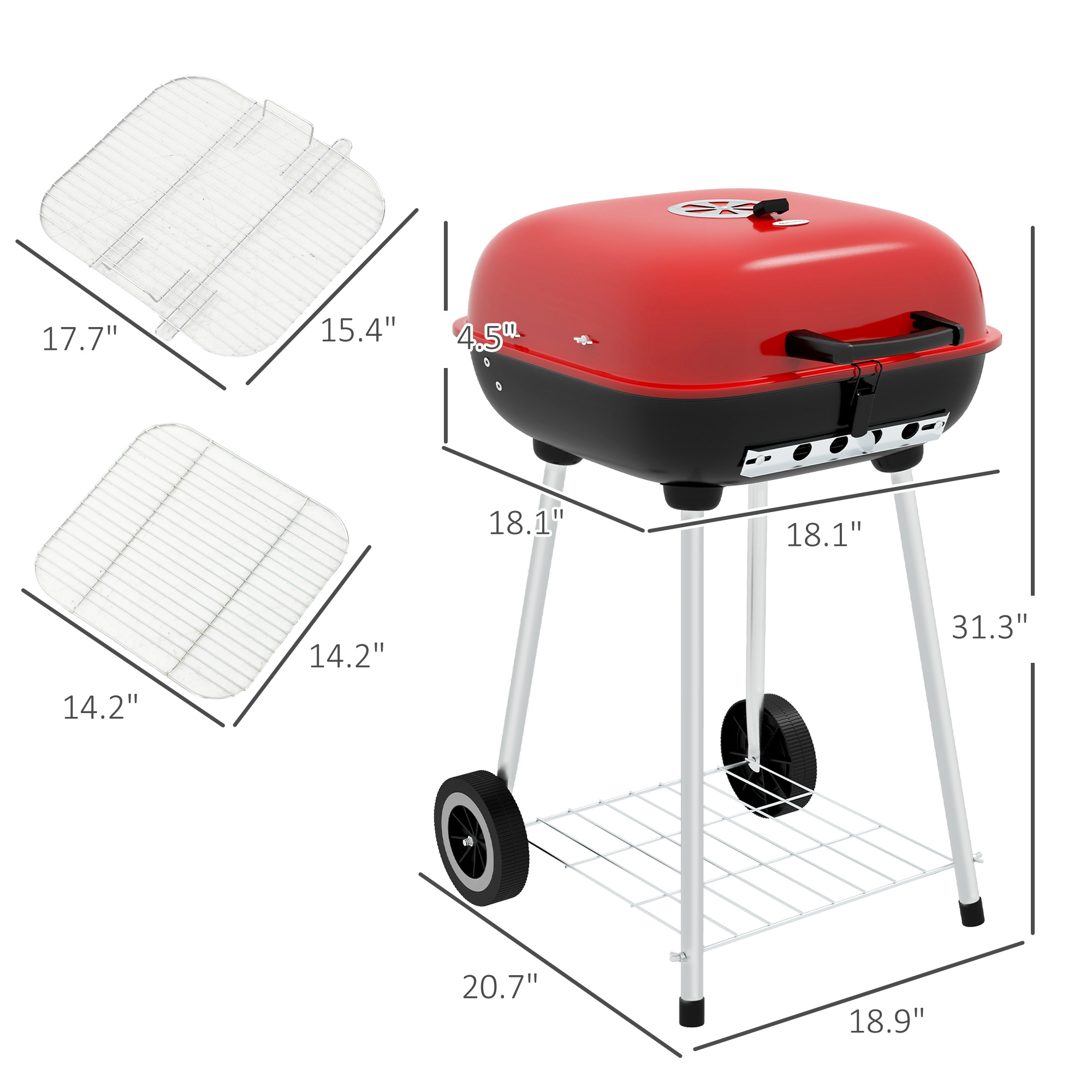 Portable Charcoal Grill Bbq - Temu