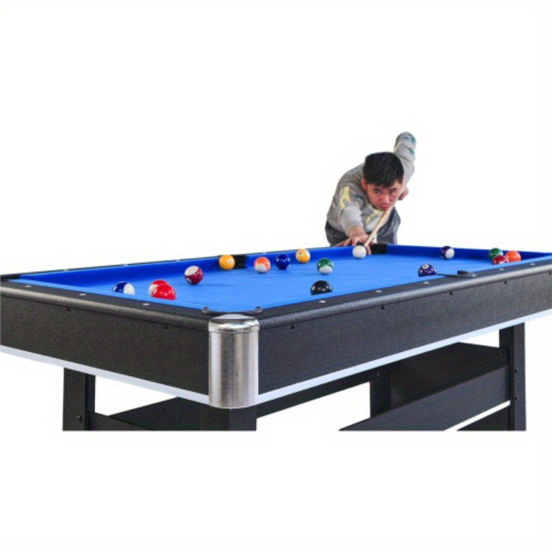 6 ft pool table with table tennis top black with red felt - patio, lawn ...
