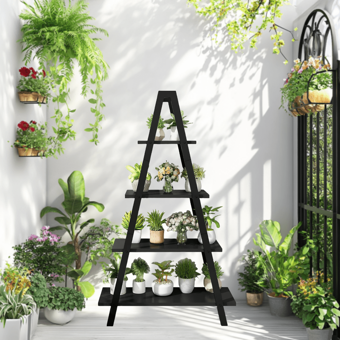 4 tier A shaped Bookshelf Industrial Metal Bookcase Standing - Temu