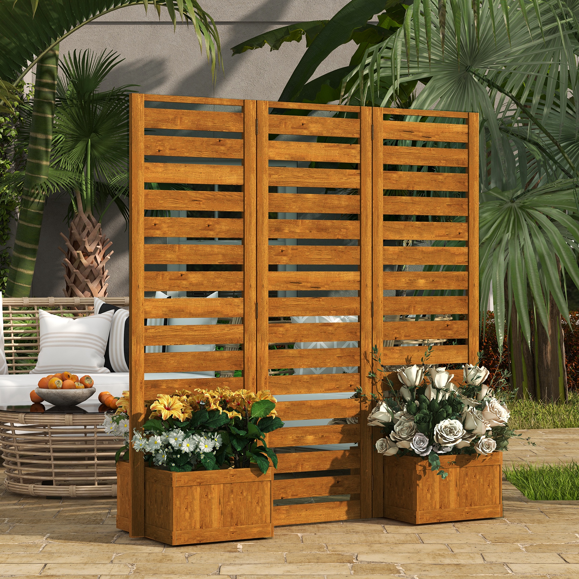 outdoor privacy screens sold on Temu United States