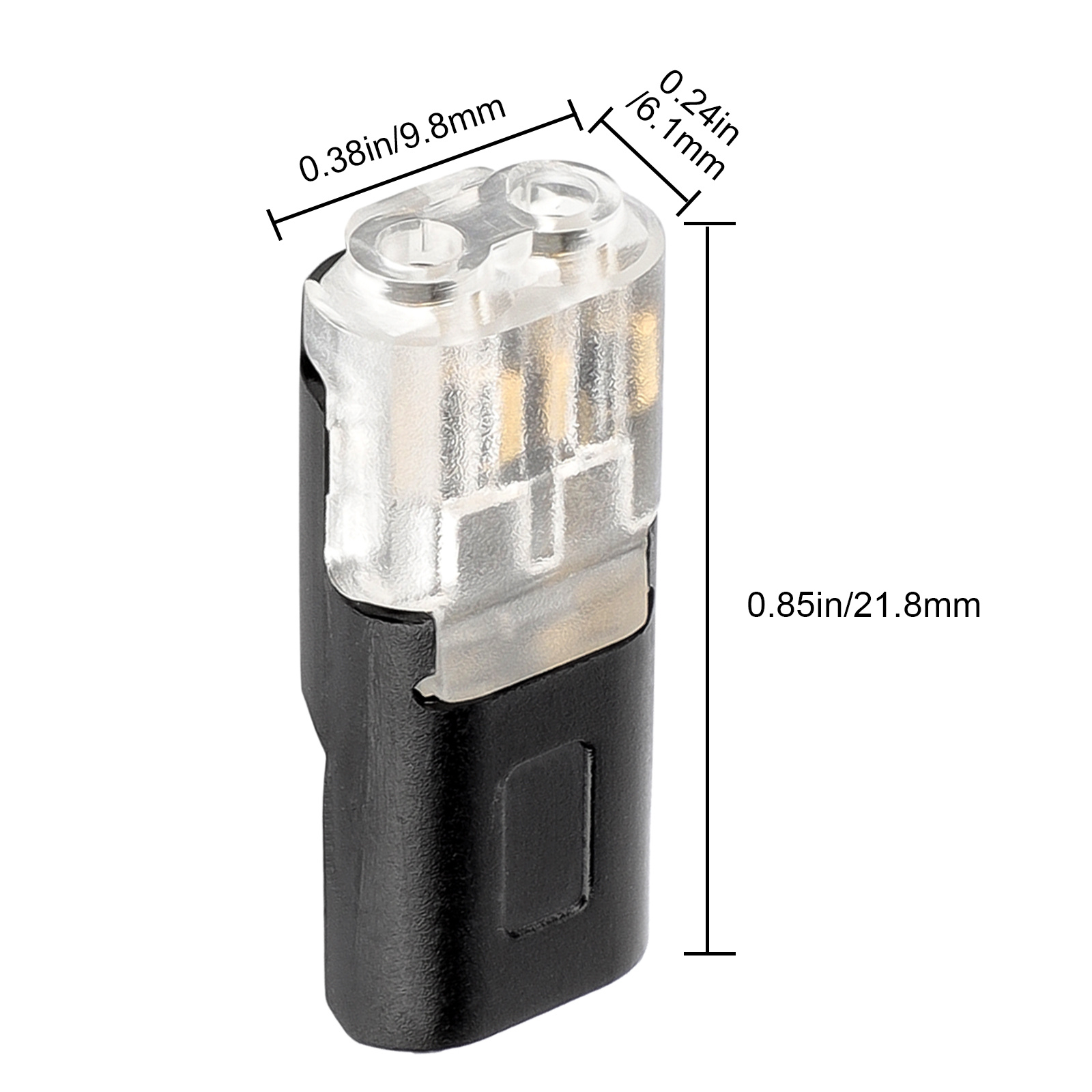 50pcs Double Wire Plug In Connectors Led Cable Clamps With Locking 2 ...