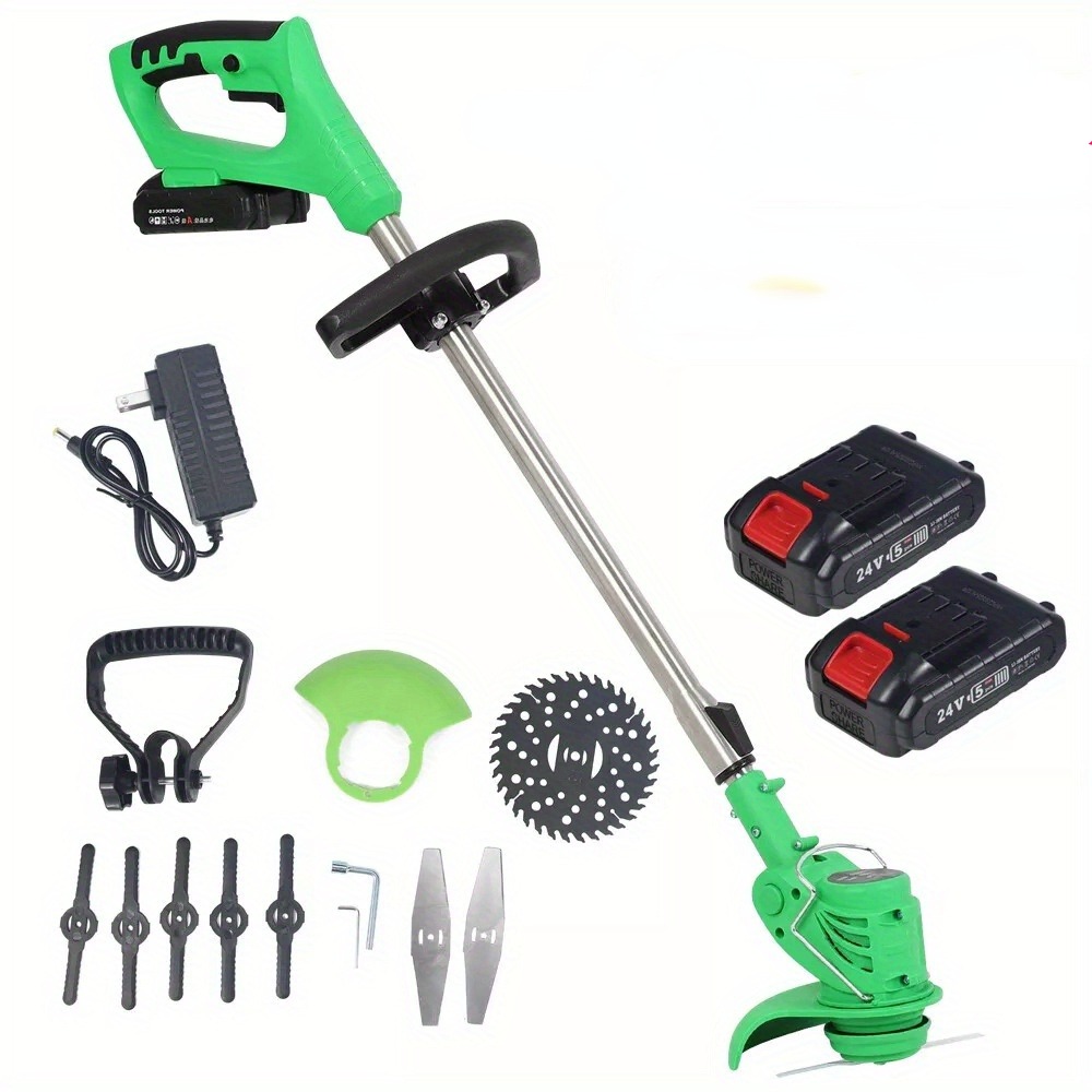 Green Cordless Grass String Trimmer Cutter Electric Lawn Edger - Patio ...
