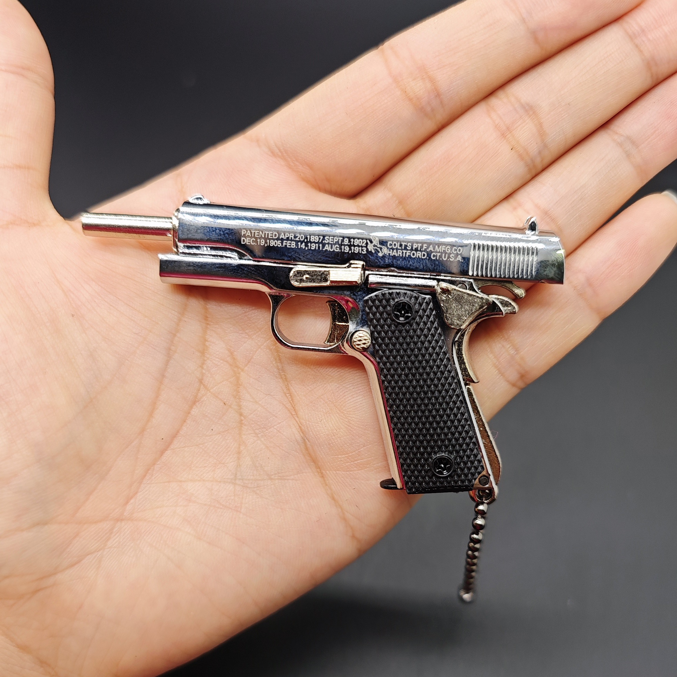 3 1911 Gun Keychain Set Mini Gun Keychain Kits 1 3 Scale 1911 Pistol ...