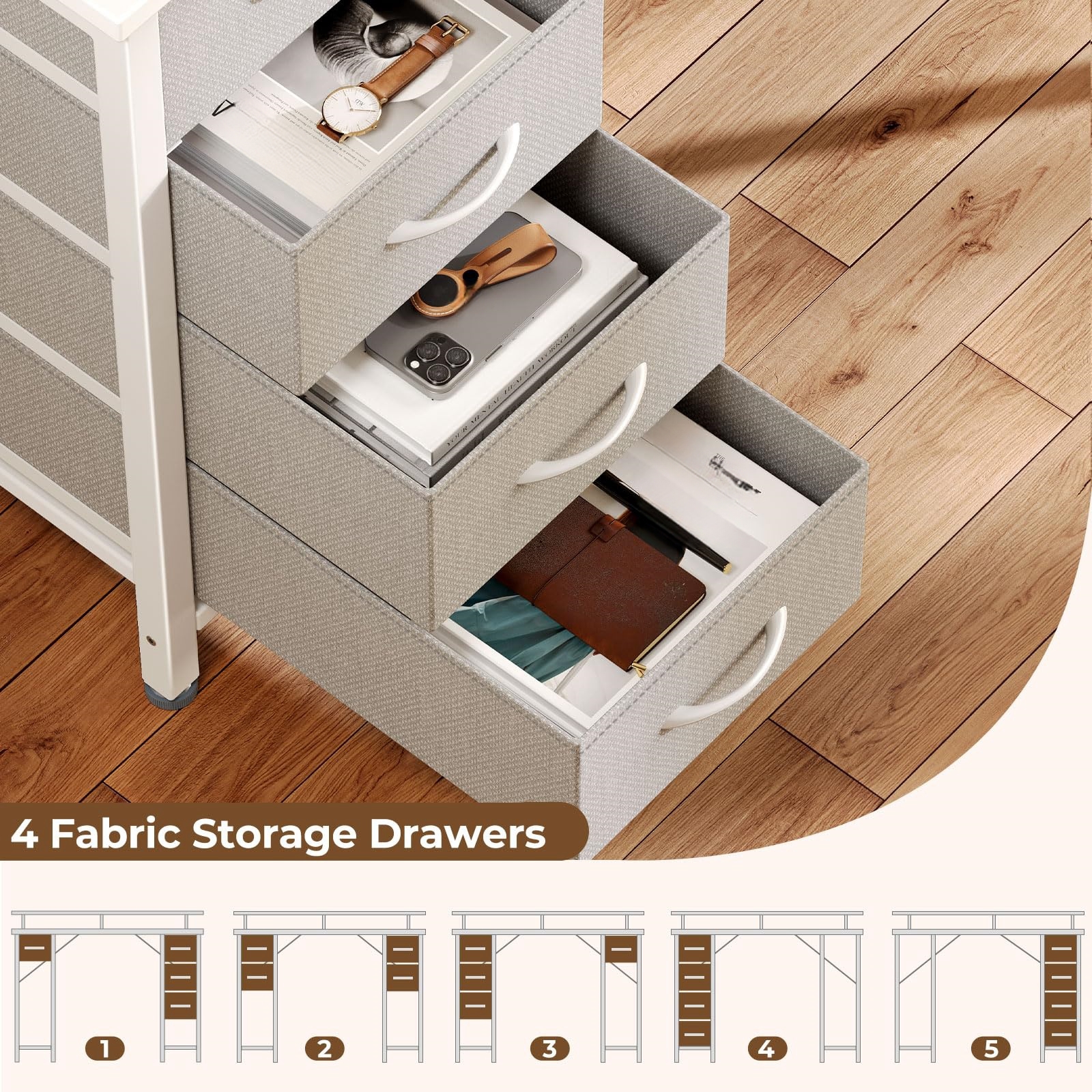 47 2 55 1 Inches Vanity Desk Makeup Vanity Gaming Deskwith Led Lights ...