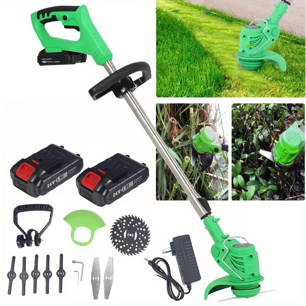 Green Cordless Grass String Trimmer Cutter Electric Lawn Edger - Patio ...