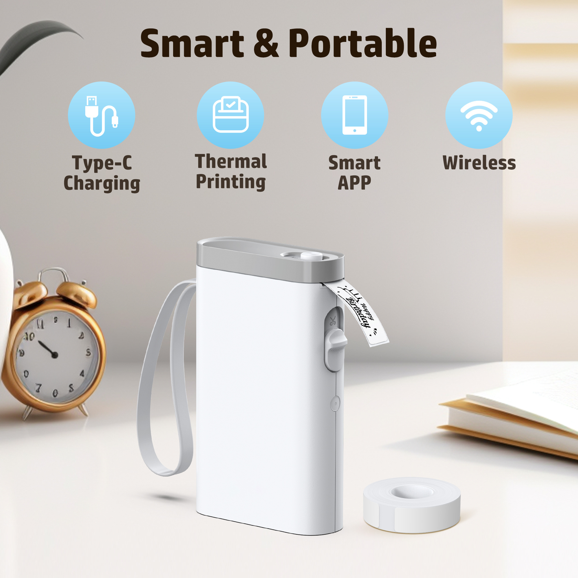 P21 Wireless Label Printer Label Maker Machine With Tape, Portable ...