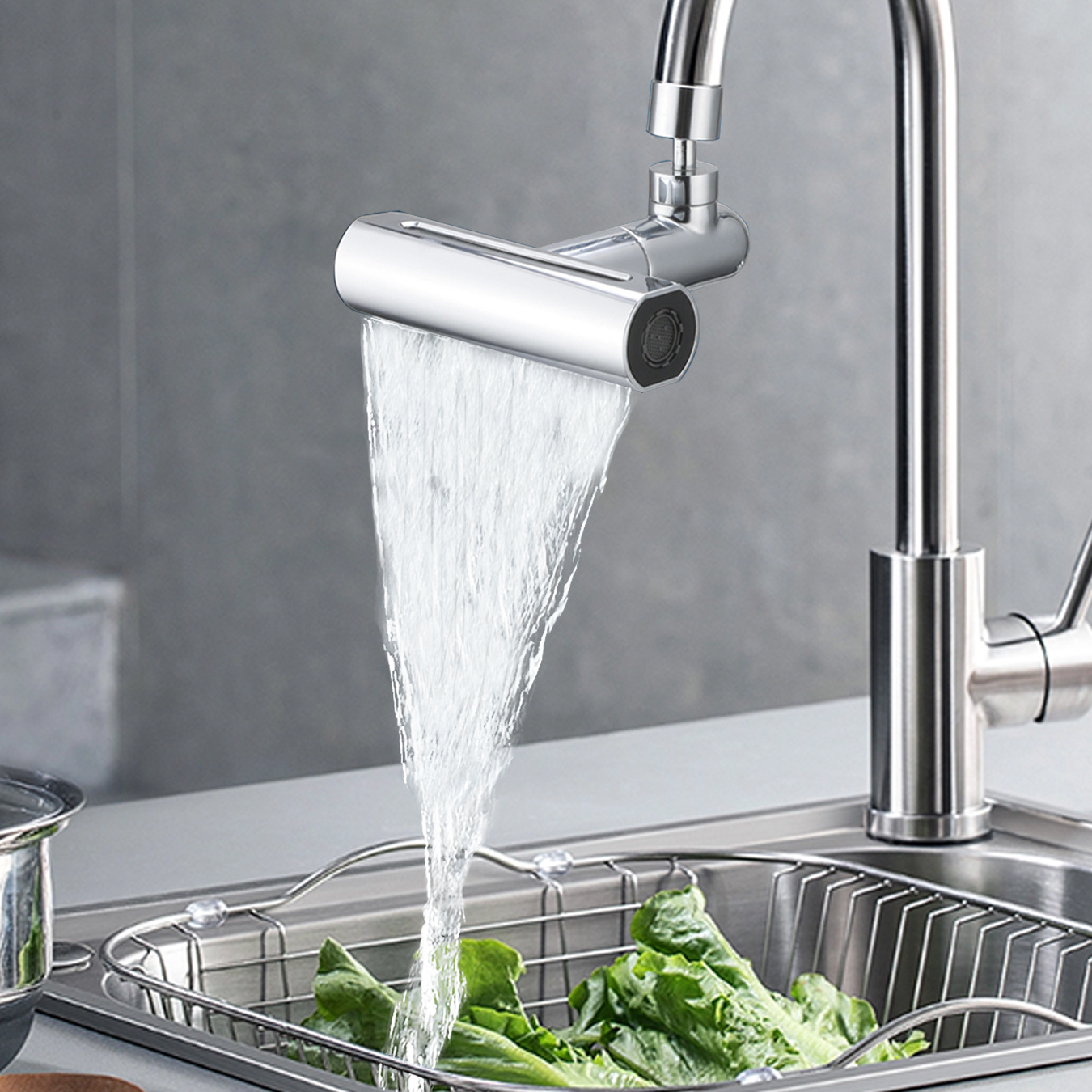 Two Rotating Faucet Adapters Waterfall Kitchen Faucets - Temu