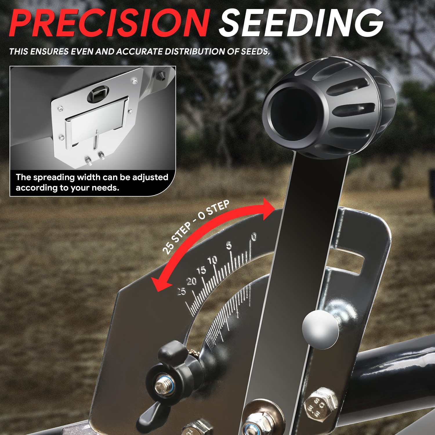 80lbs walk behind broadcast spreader fertilizer garden - Temu