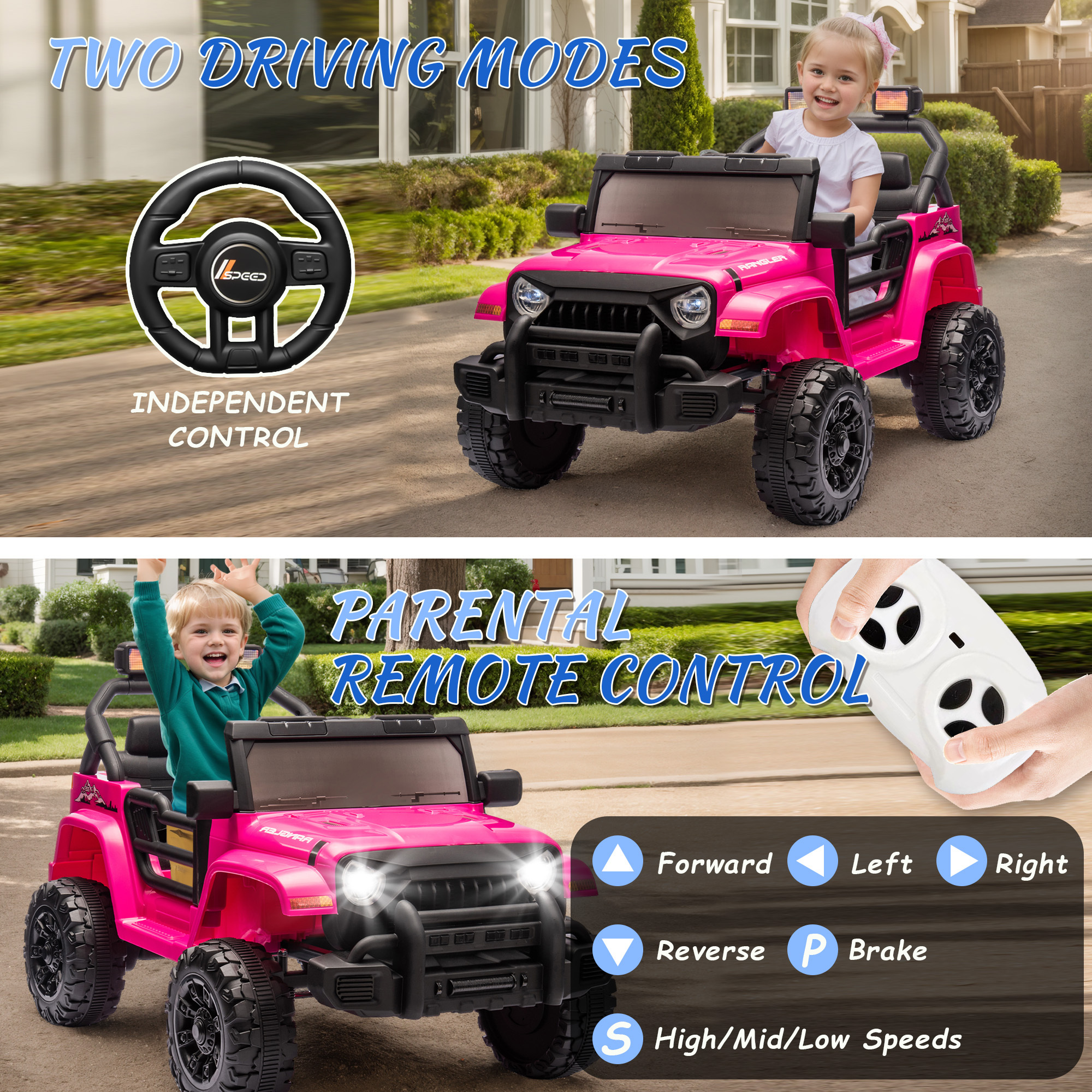 12 Ride Electric Car W/parents Control Four wheel - Temu