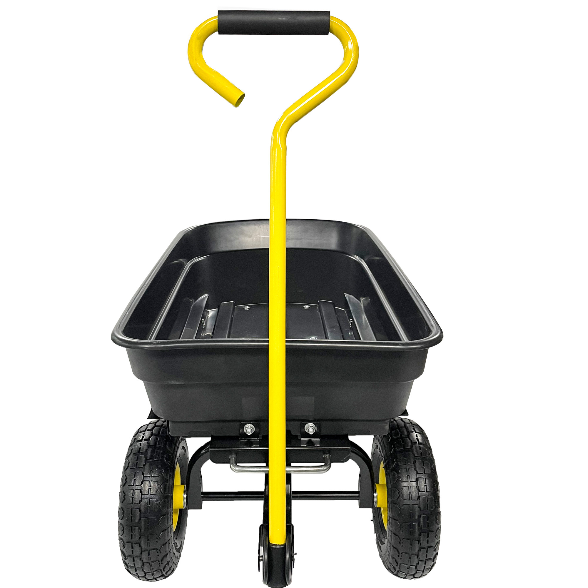 Garden Dump Cart Outdoor Wagon Pneumatic Tires - Temu
