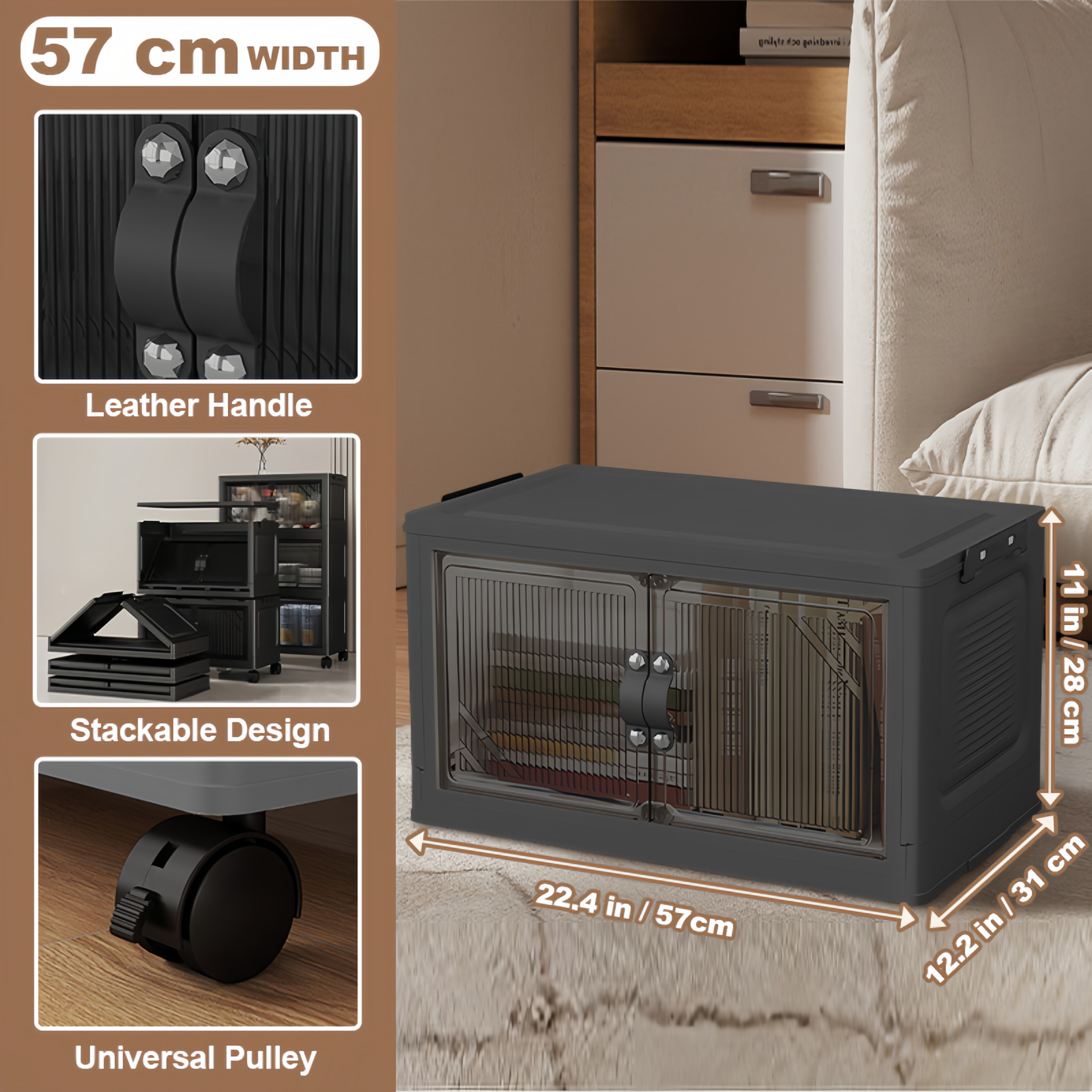 plastic stackable storage bins sold on Temu United States