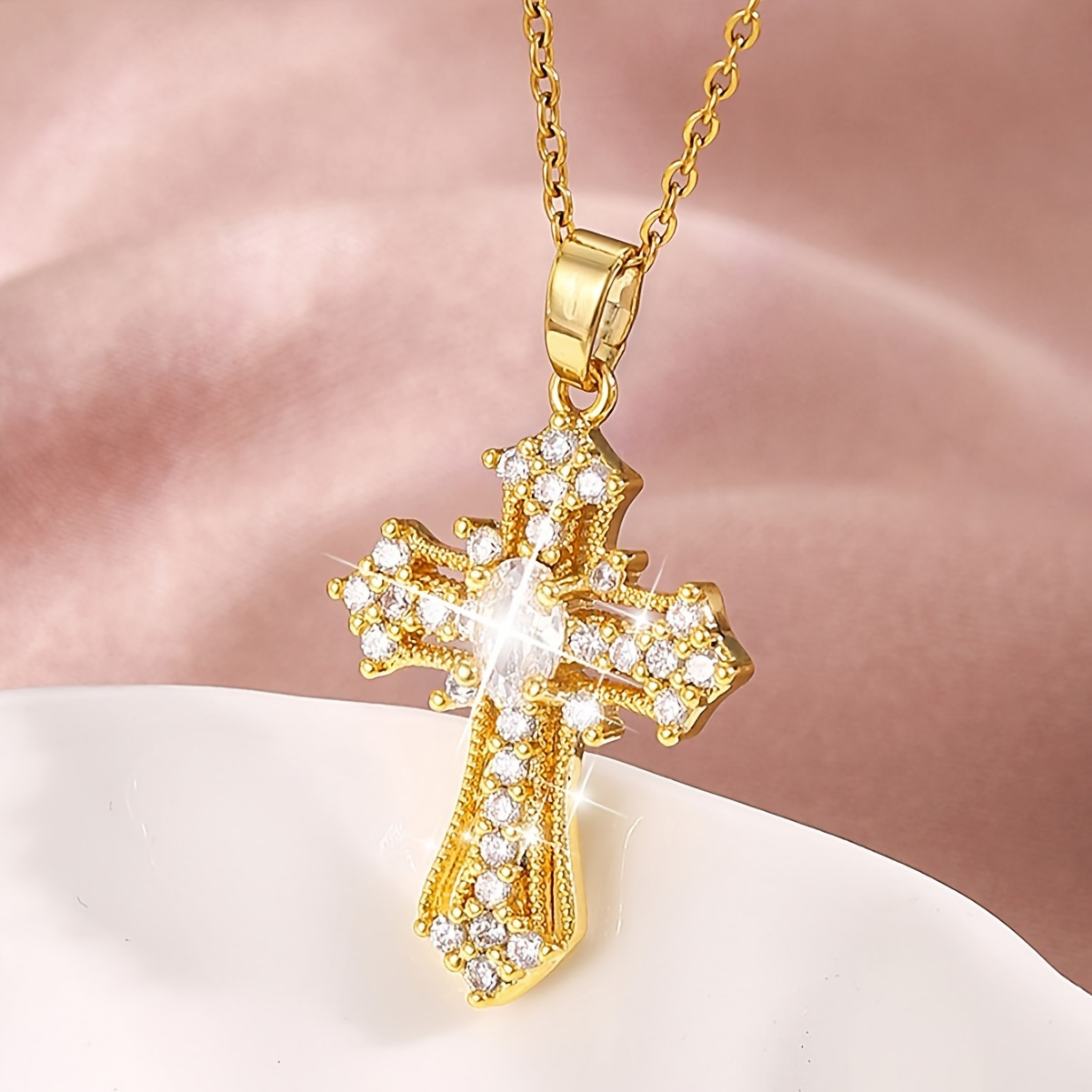 cross necklaces sold on Temu United States