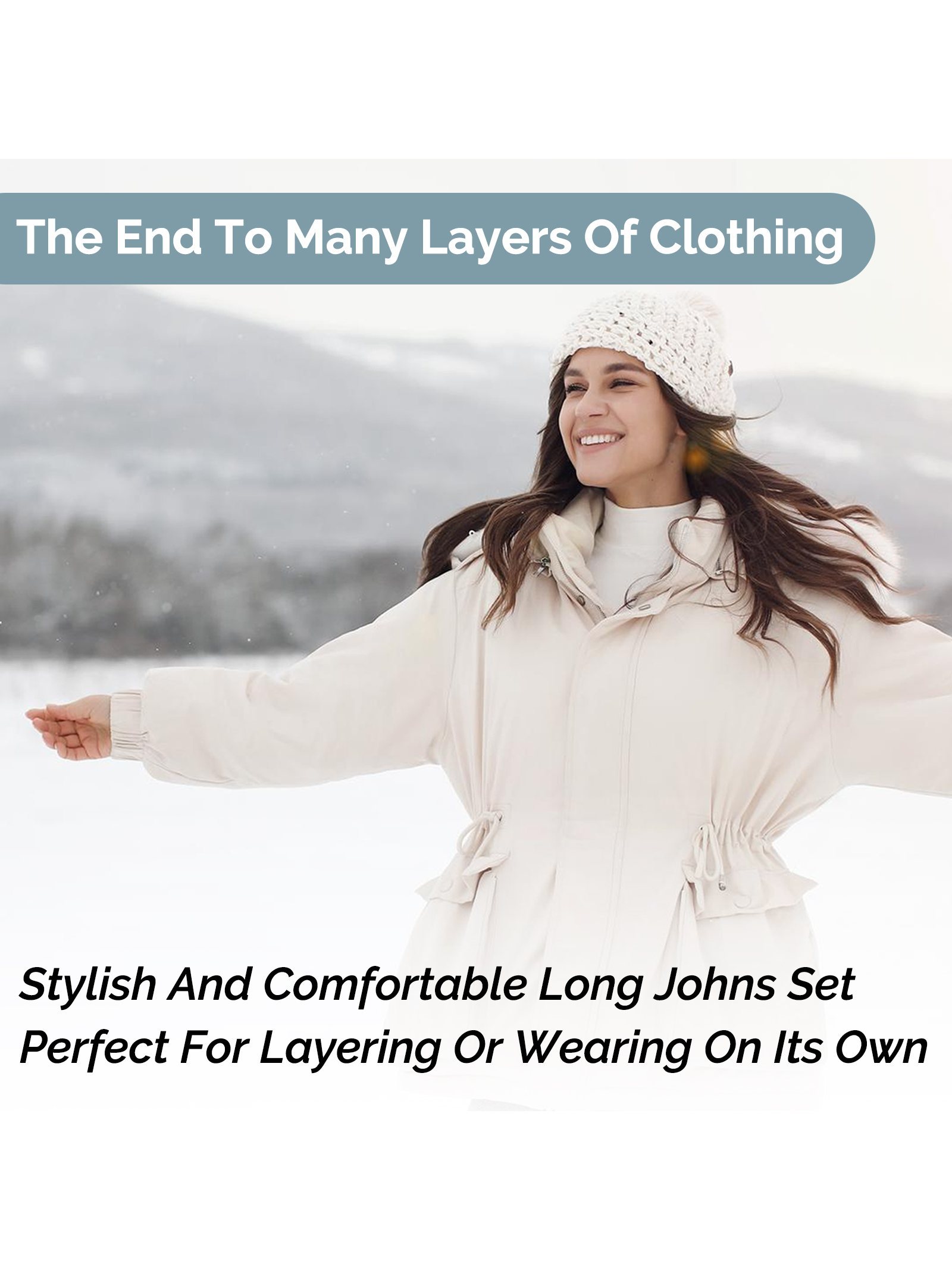 women thermal underwear set sold on Temu United States