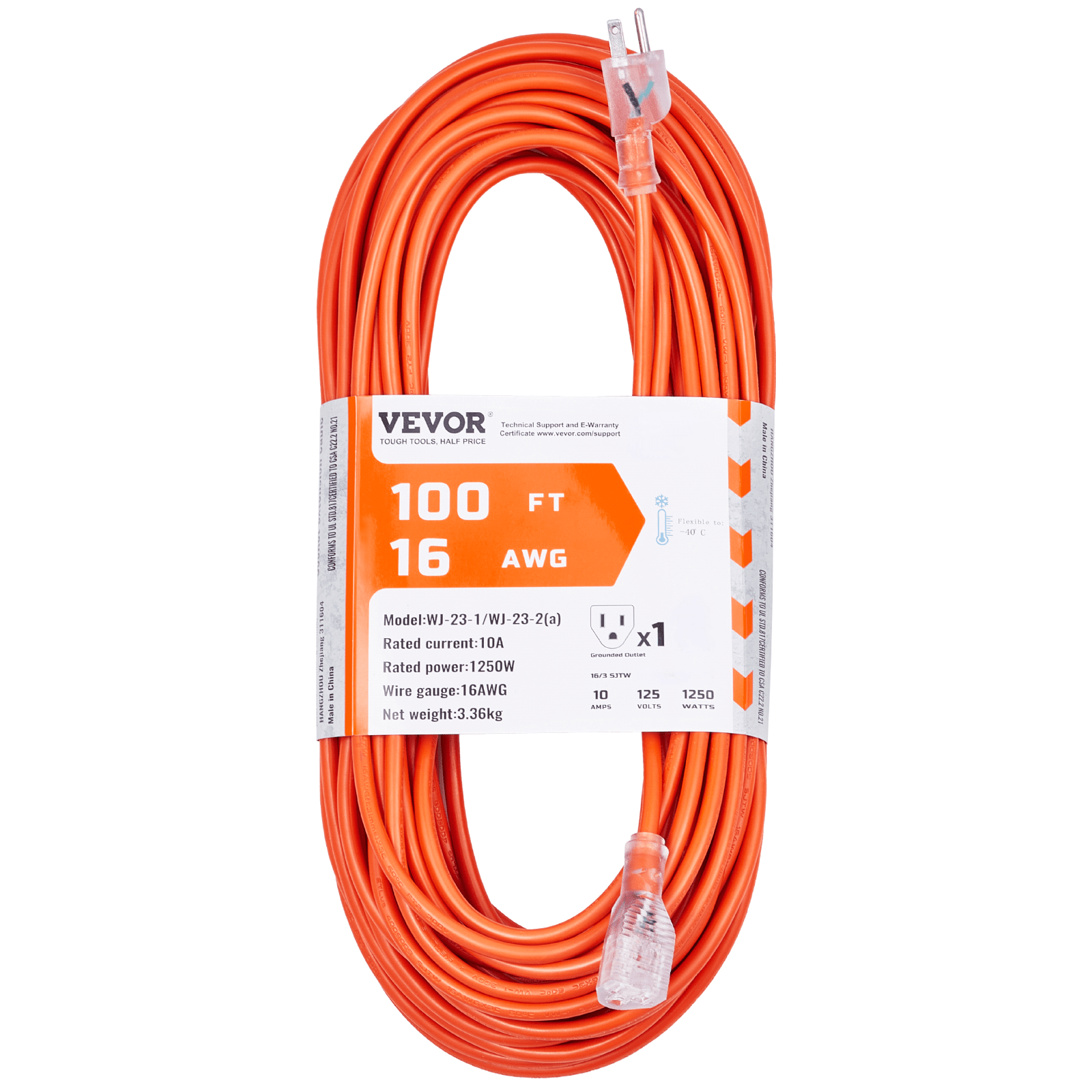 outdoor extension cord waterproof sold on Temu United States
