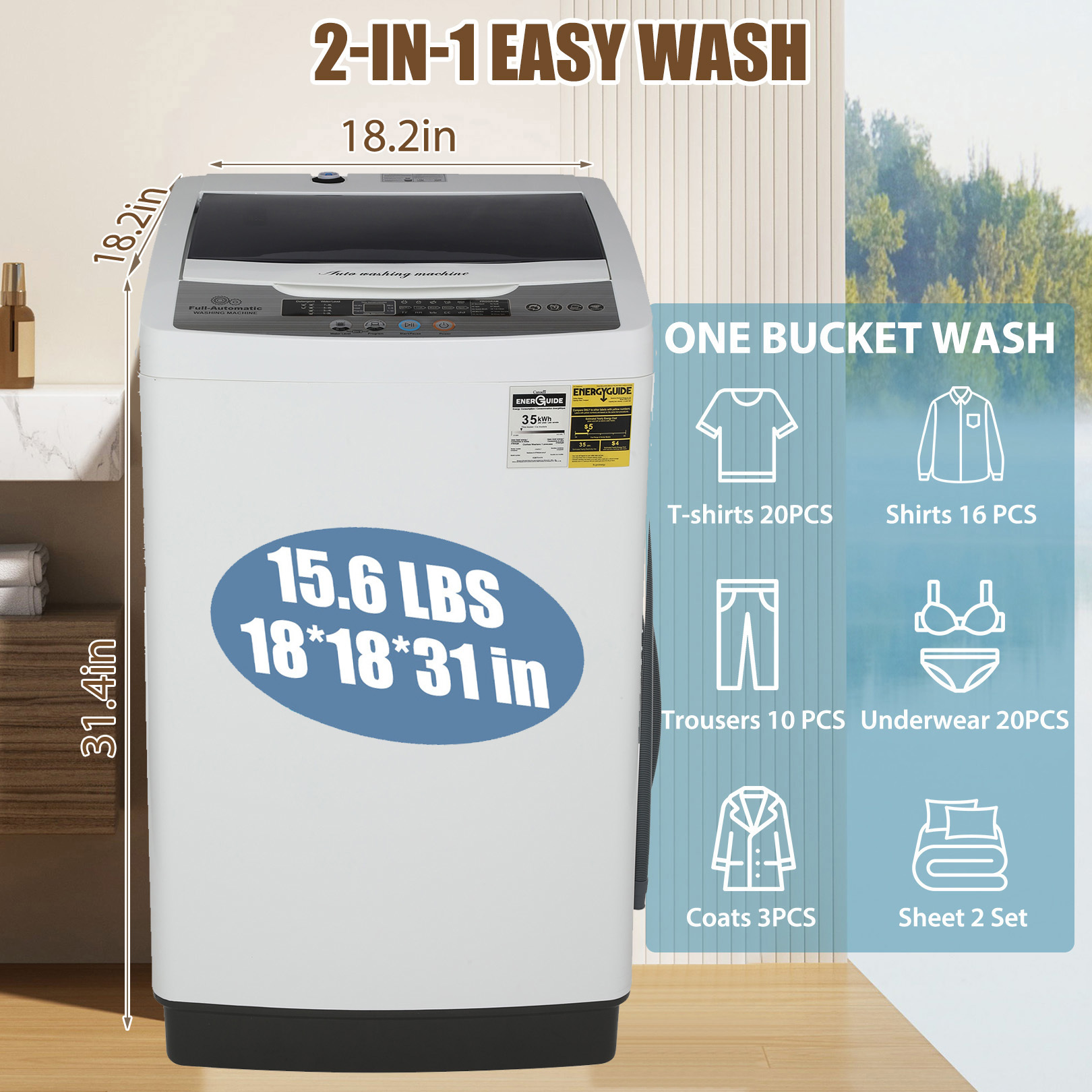 portable washing machines and dryers sold on Temu United States