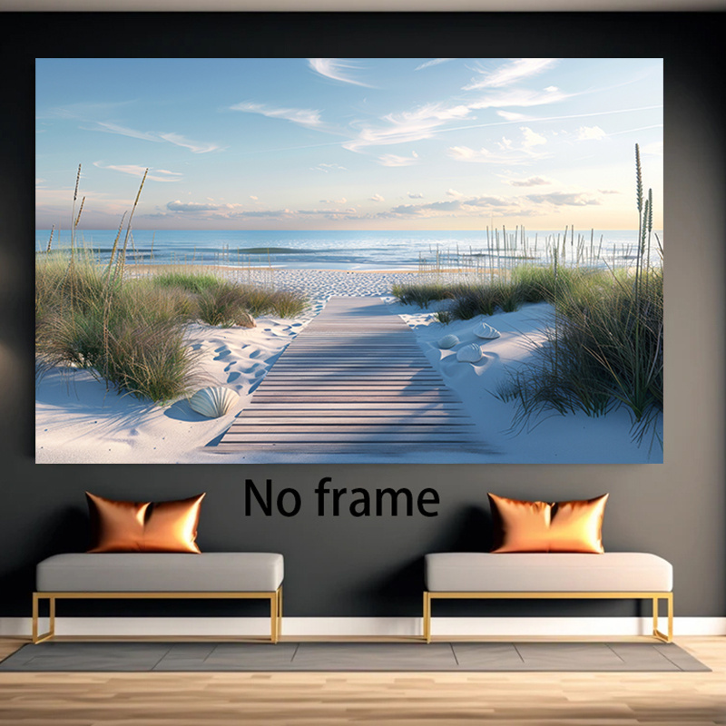 beach wall art sold on Temu United States