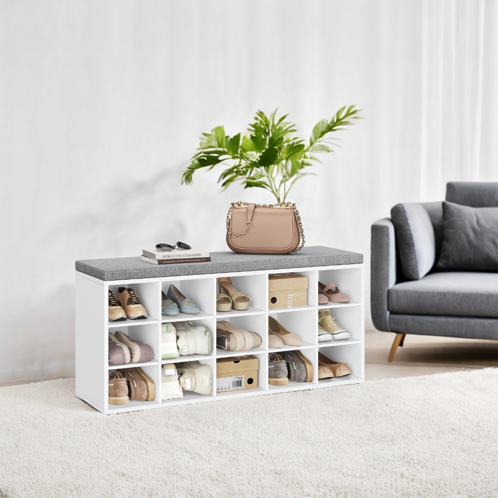 shoe rack with bench sold on Temu United States