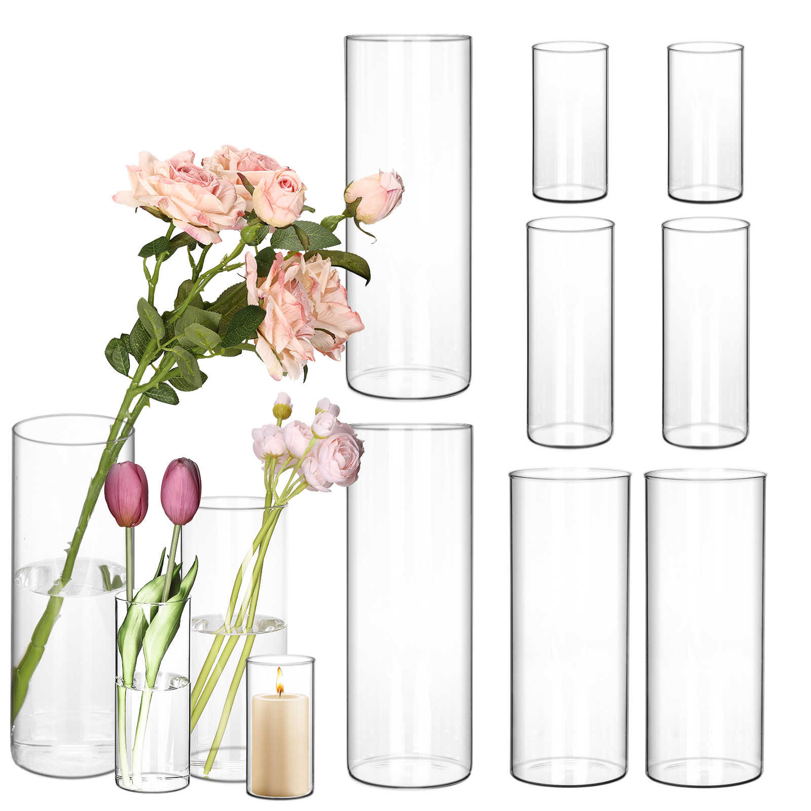 glass vases sold on Temu United States