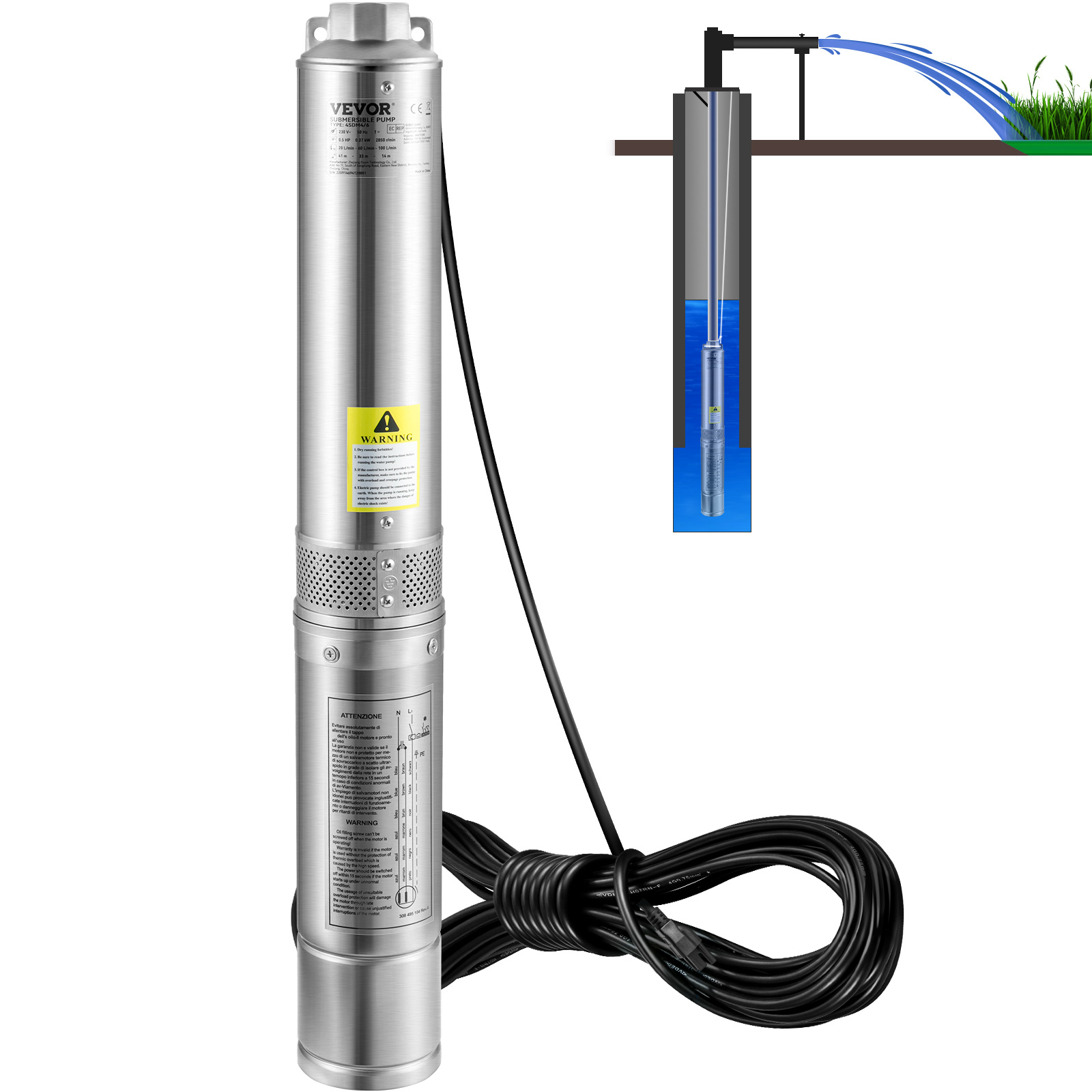 submersible water pump sold on Temu United States